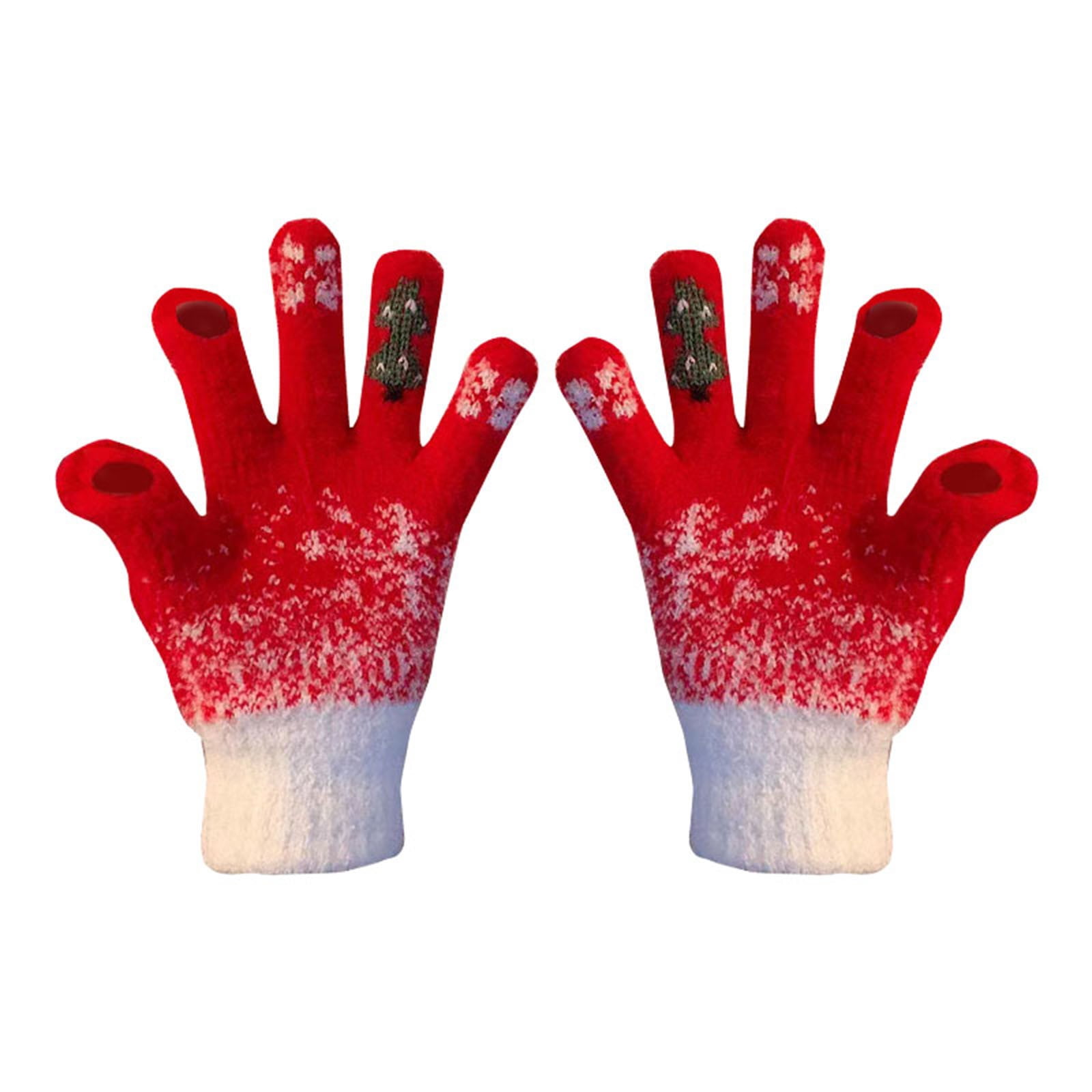 DJN Under $5 Christmas Gloves Christmas Touchscreen Gloves for Women ...