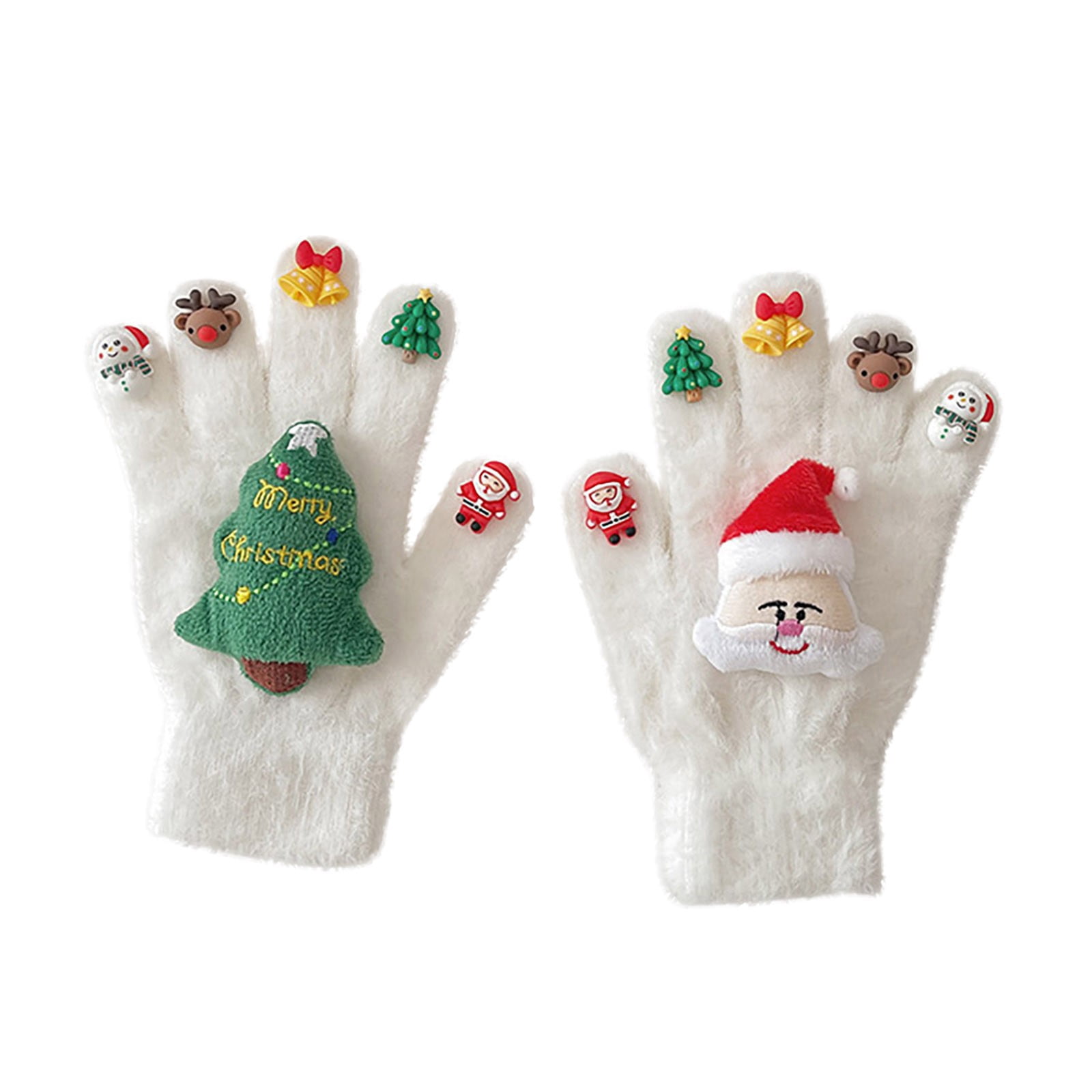 DJN Under $5 Elf Gloves Christmas Touchscreen Gloves for Women Men ...