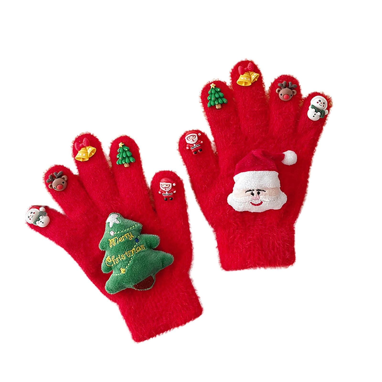 DJN Under $5 Elf Gloves Christmas Touchscreen Gloves for Women Men ...