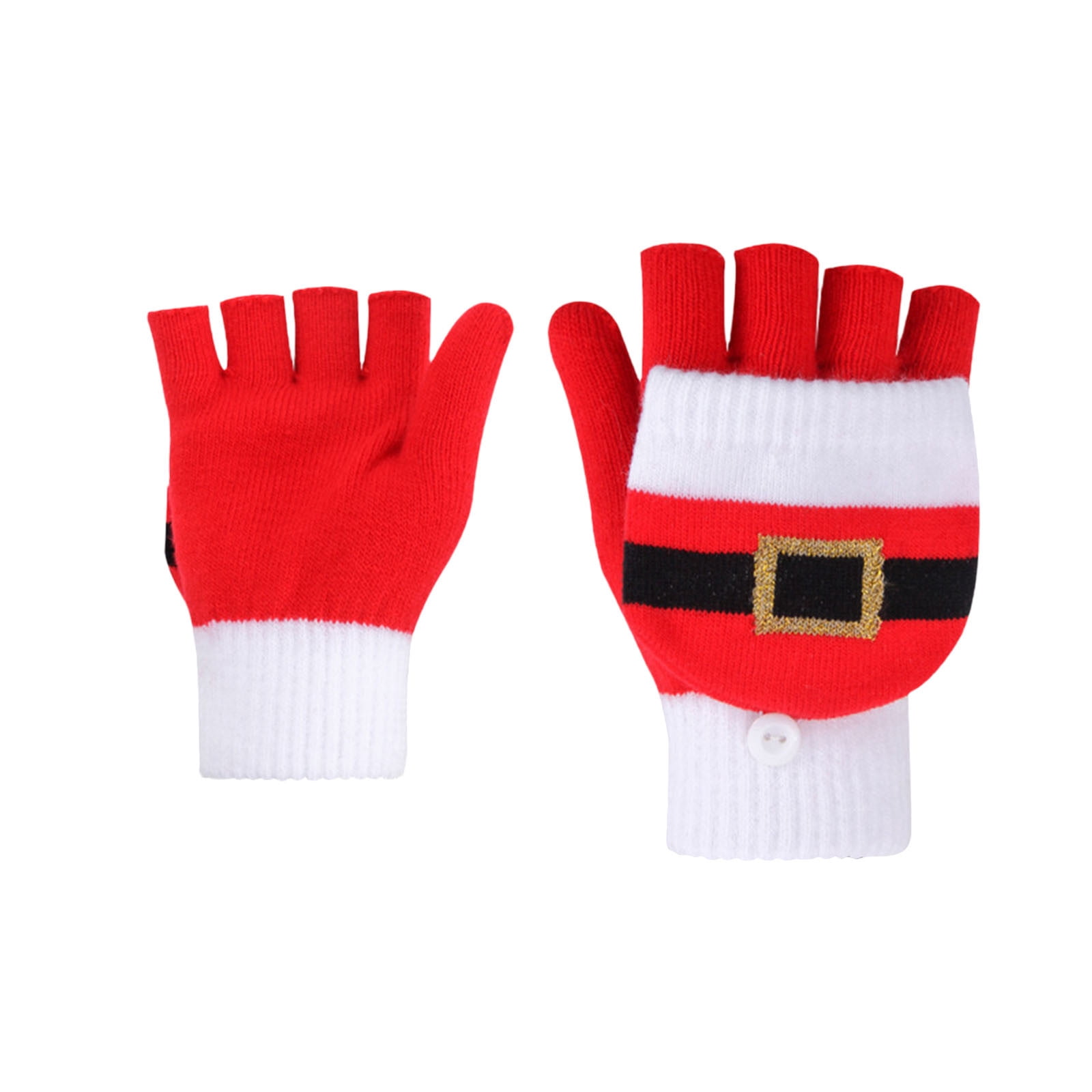 DJN Under $5 Red And White Gloves Christmas Touchscreen Gloves for ...