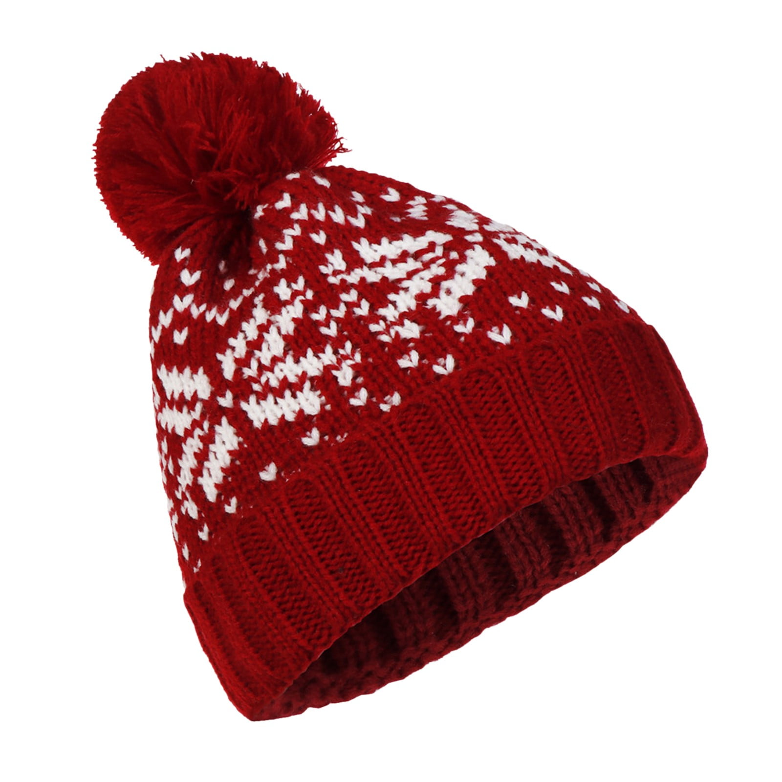 DJN Under $5 Christmas Gifts Cozy Snowflake Beanie, Jolly Christmas ...