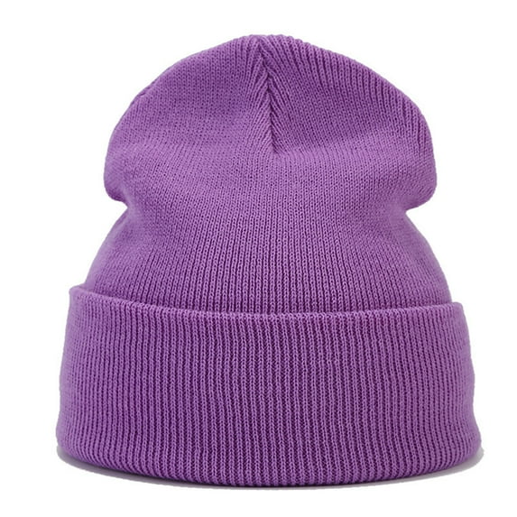 DJN Women's Solid Color Skull Knit Beanie Winter Warm Hat for Cold ...