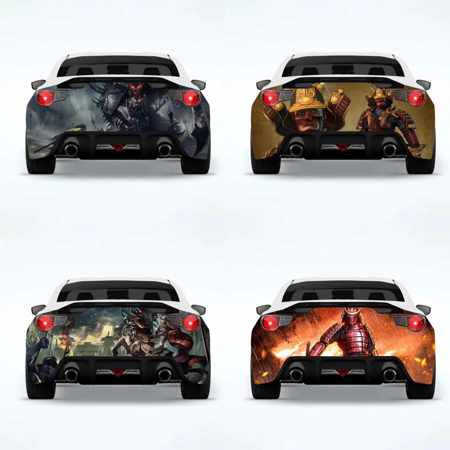 DJNRUI Japanese Samurai Itasha Car Wrap Rear Car Stickers The Car Decal ...