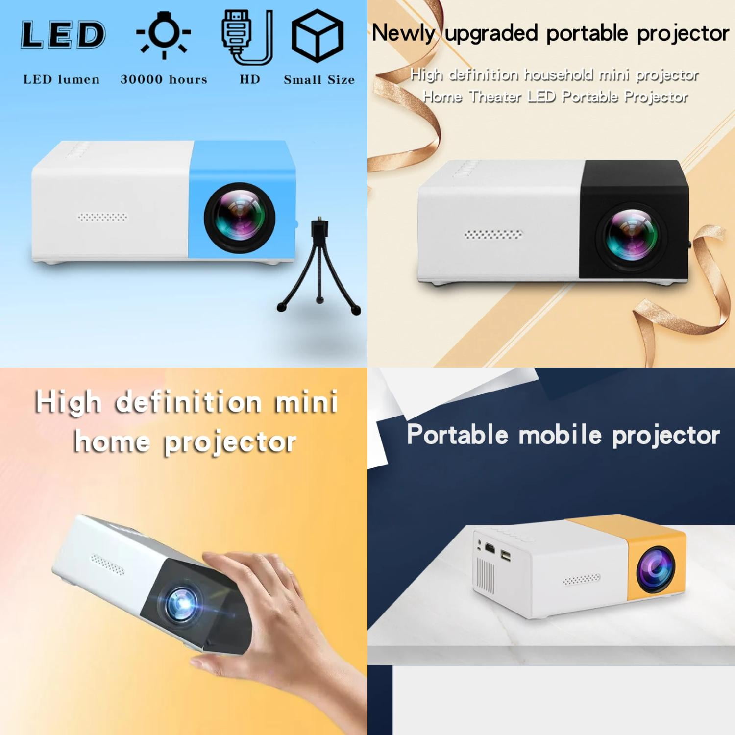 DJNRUI Led Office YG300 Projector HD mini projector - Walmart.com