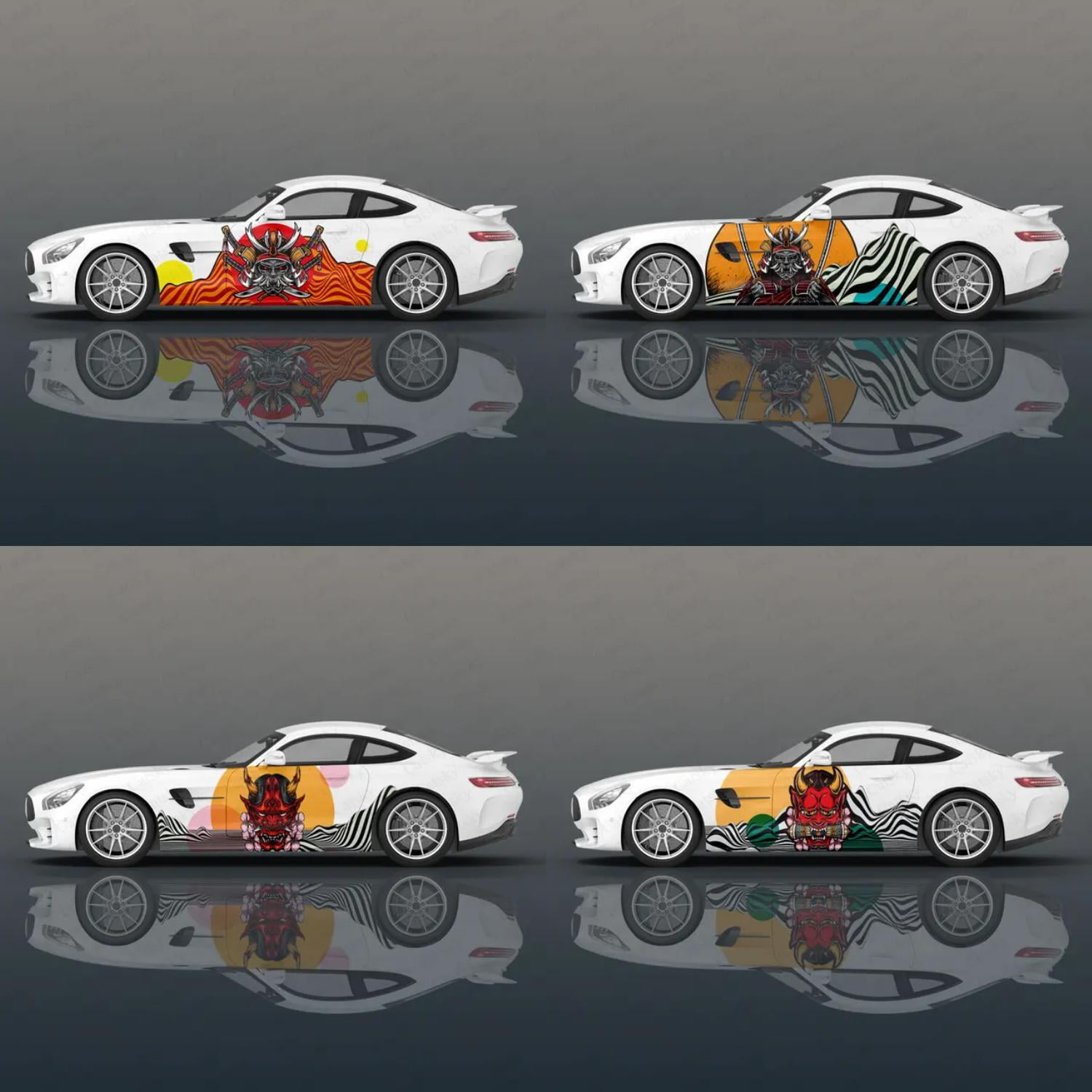 DJNRUI Samurai Racing Car Graphic Decal Full Body Vinyl Wrap Modern ...