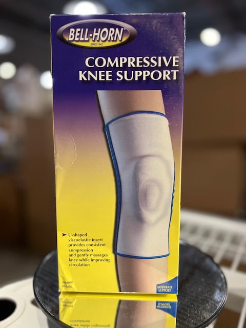 DJO Bell-Horn Compressive Viscoelastic Insert Knee Support White - XL ...