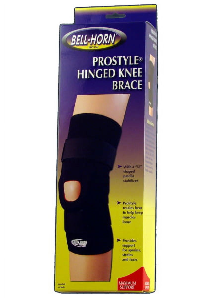 DJO Bell-Horn Prostyle Hinged Knee Wrap, (Size: S) Black Medial/Lateral ...