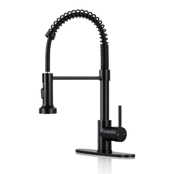 DJS Kitchen Faucets with Pull Down Sprayer Matte Black - Dual Mode ...