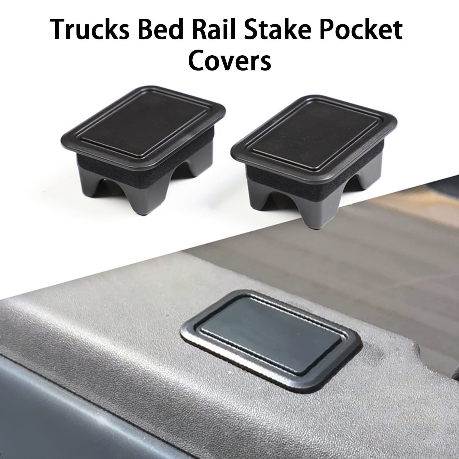 DJZ 2Pcs Stake Pocket Covers - Replacement Truck Bed Rail Stake Pocket ...