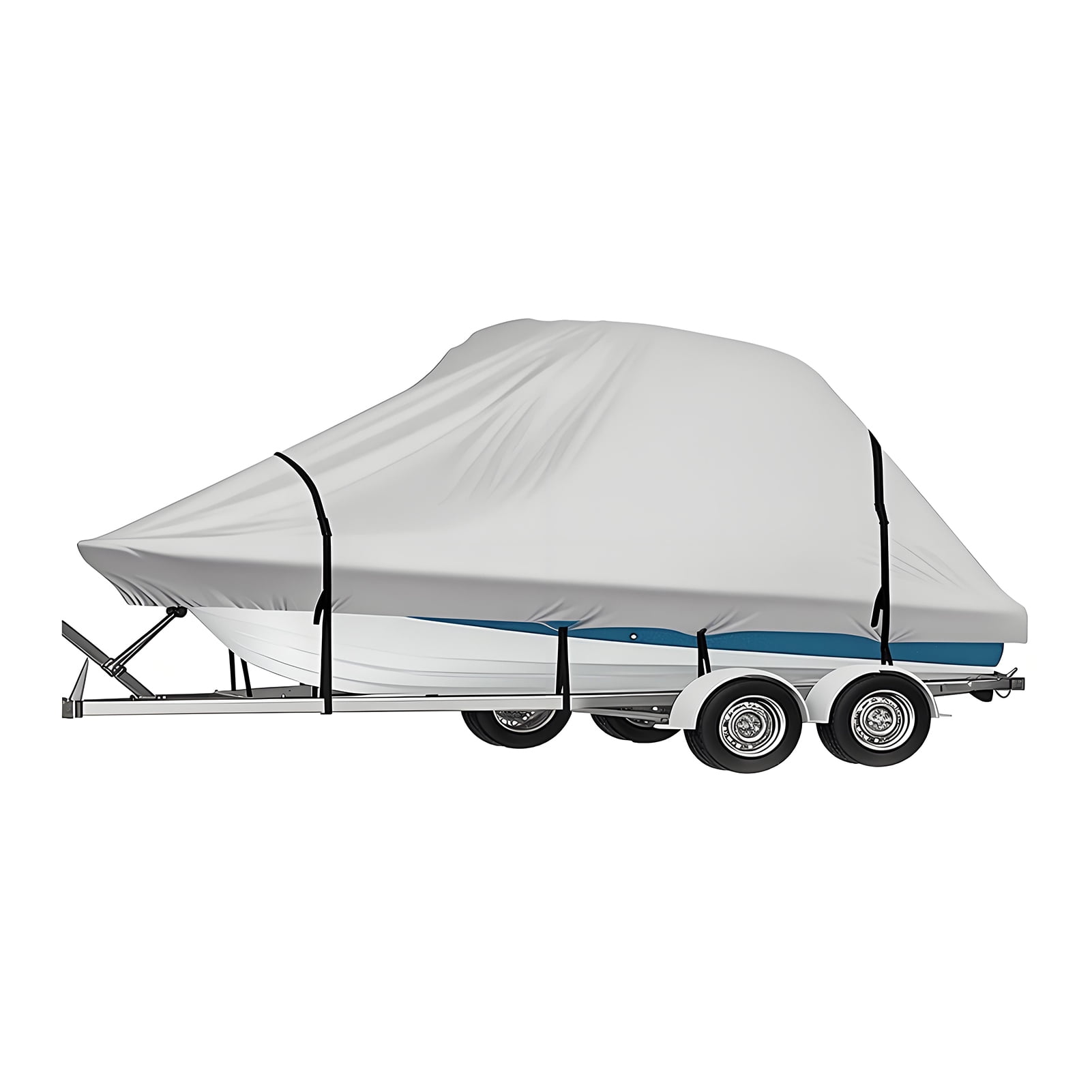 DJZ 800D Heavy Duty Boat Cover Waterproof Trailerable Boat Covers for ...