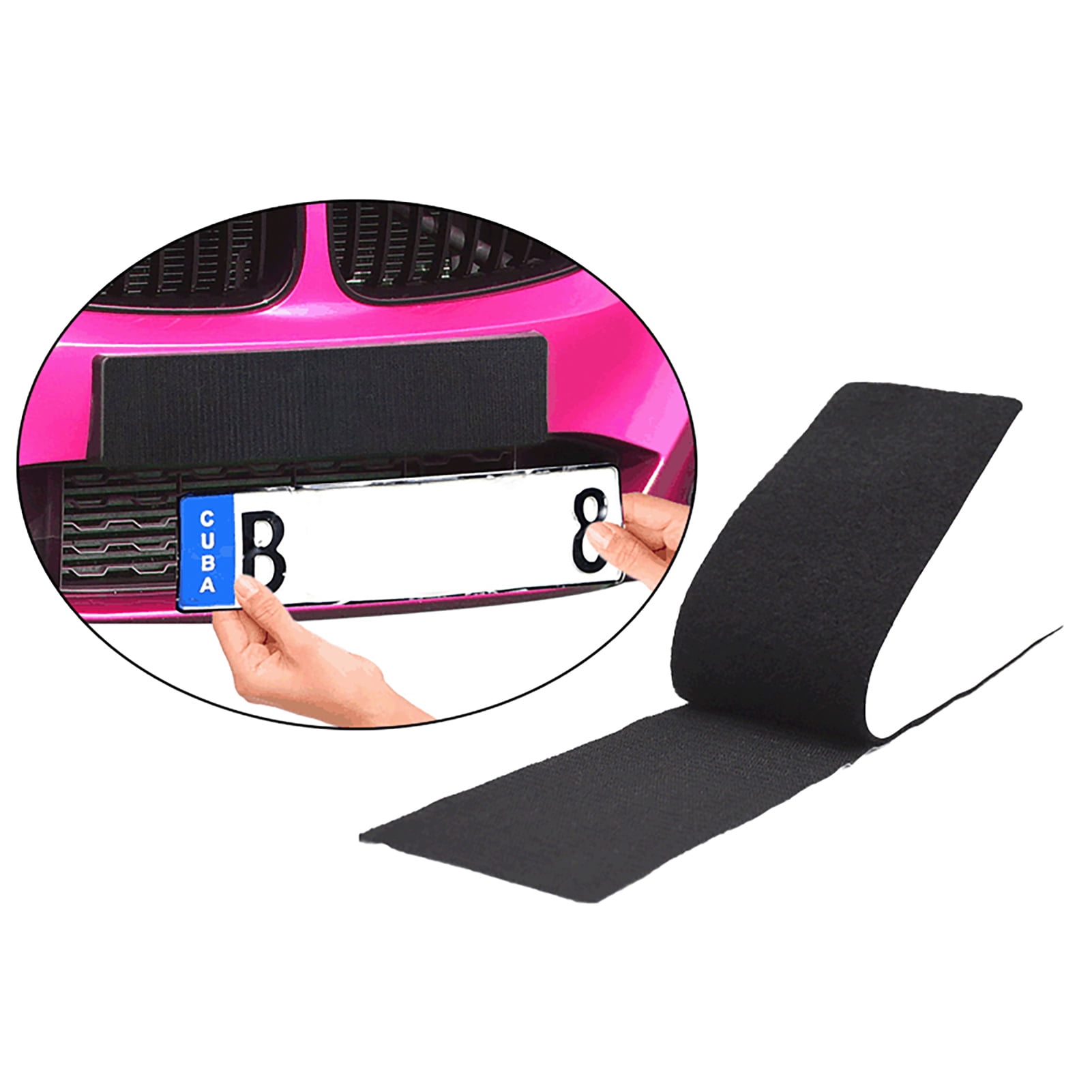 DJZ Adhesive License Plate Holder Frameless Black Weather-proof Number ...