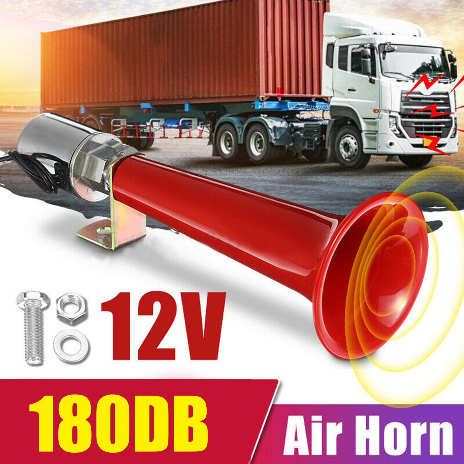 DJZ Air Horn 180DB Single Speaker 12/24V Super Loud Car Single Trumpet ...