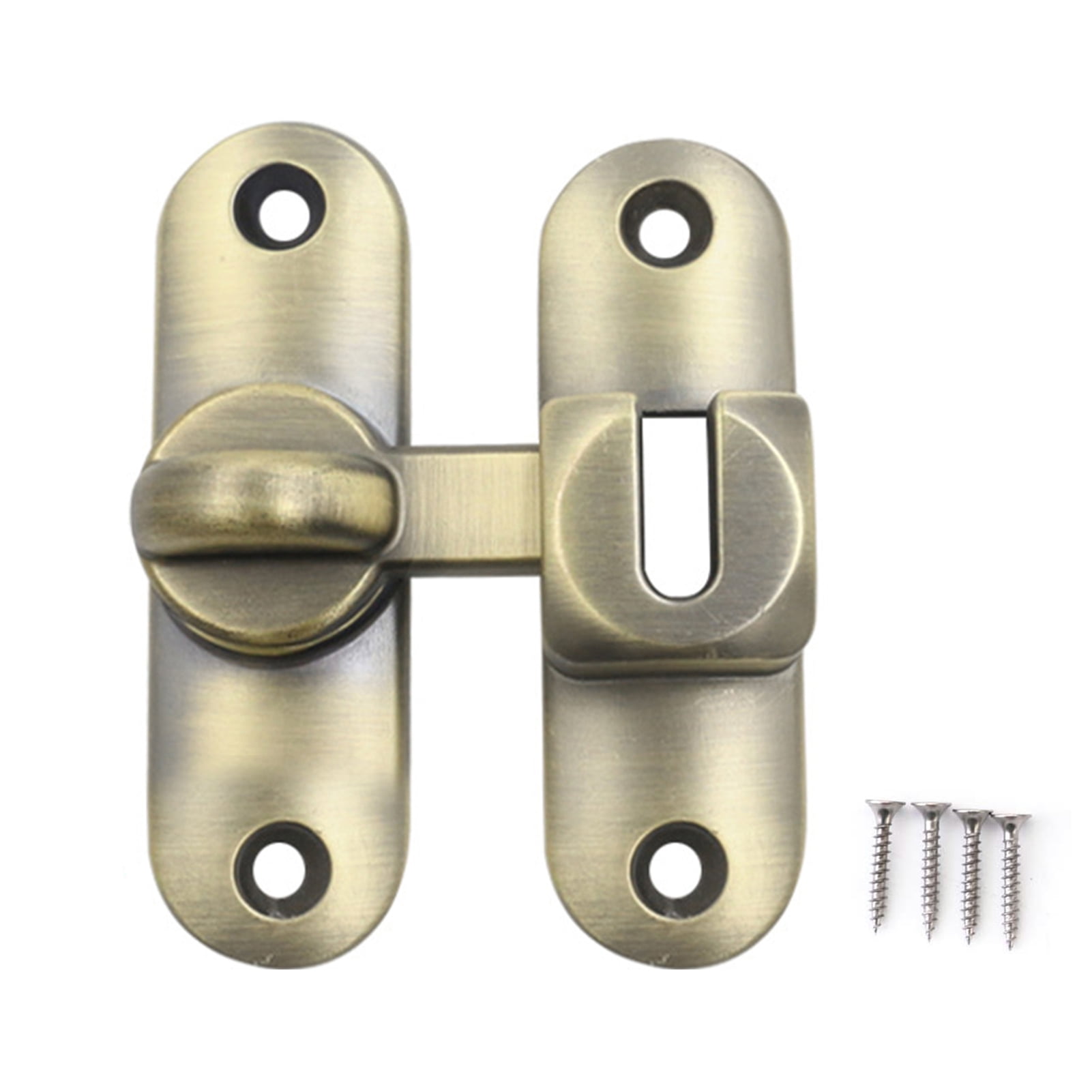 DJZ Barn Door Lock - 90/180 Degree Flip Sliding Door Latch, Punch-Free ...