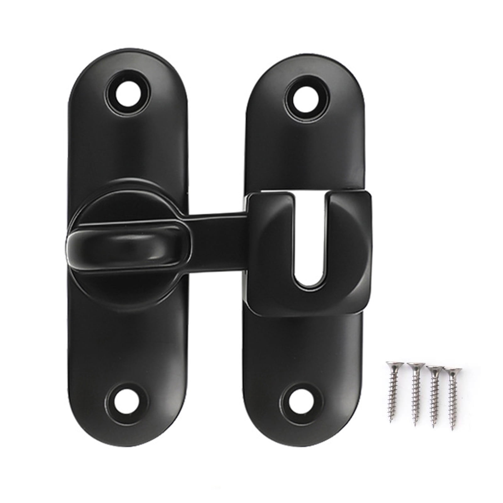 DJZ Barn Door Lock - 90/180 Degree Flip Sliding Door Latch, Punch-Free ...