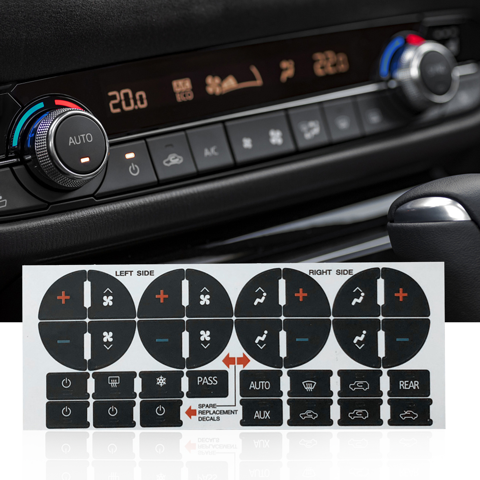 DJZ Button Repair Sticker - Universal PVC Self-adhesive Portable ...