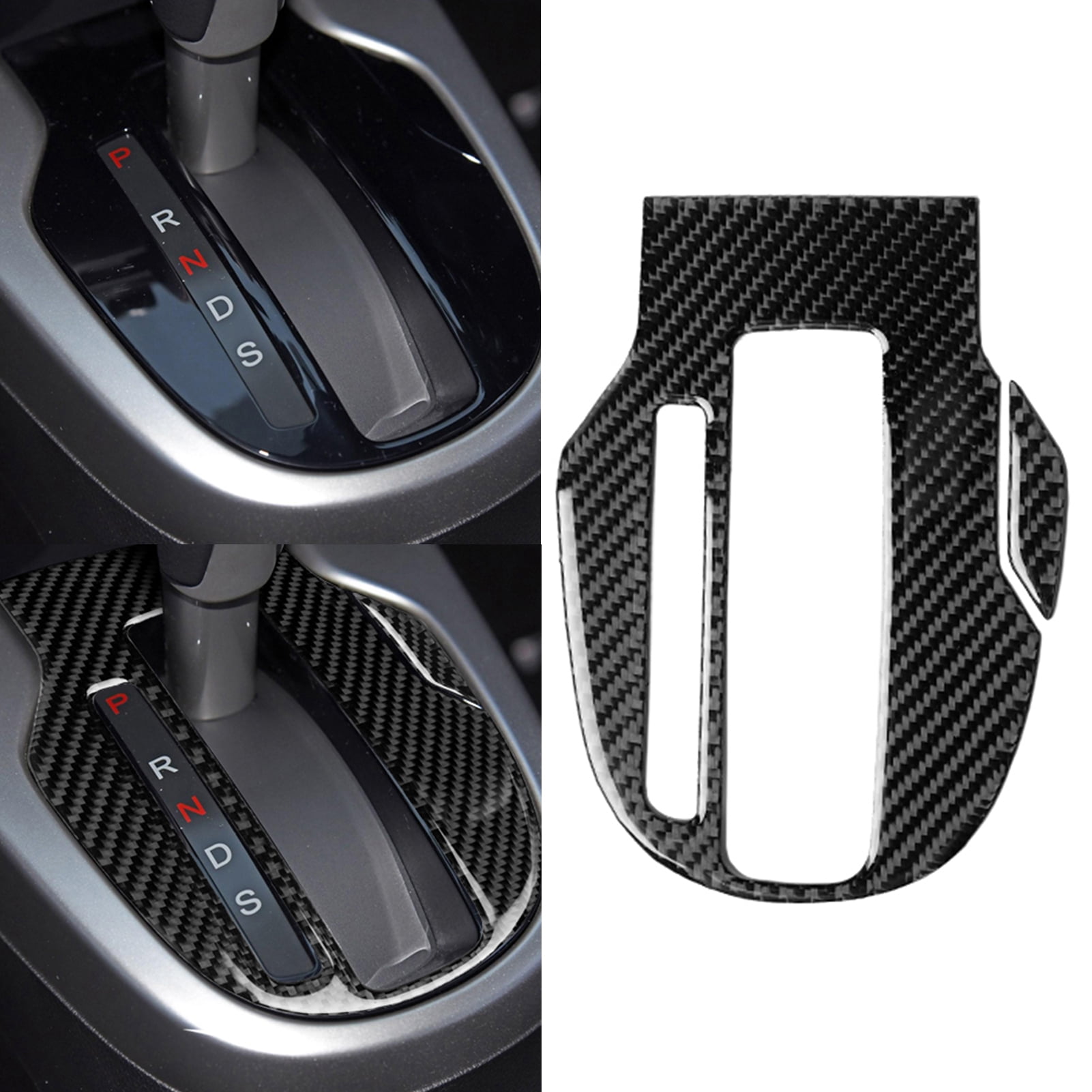 DJZ Car Sticker - 2Pcs Auto Gear Shift Panel Cover Trim Decor Sticker ...