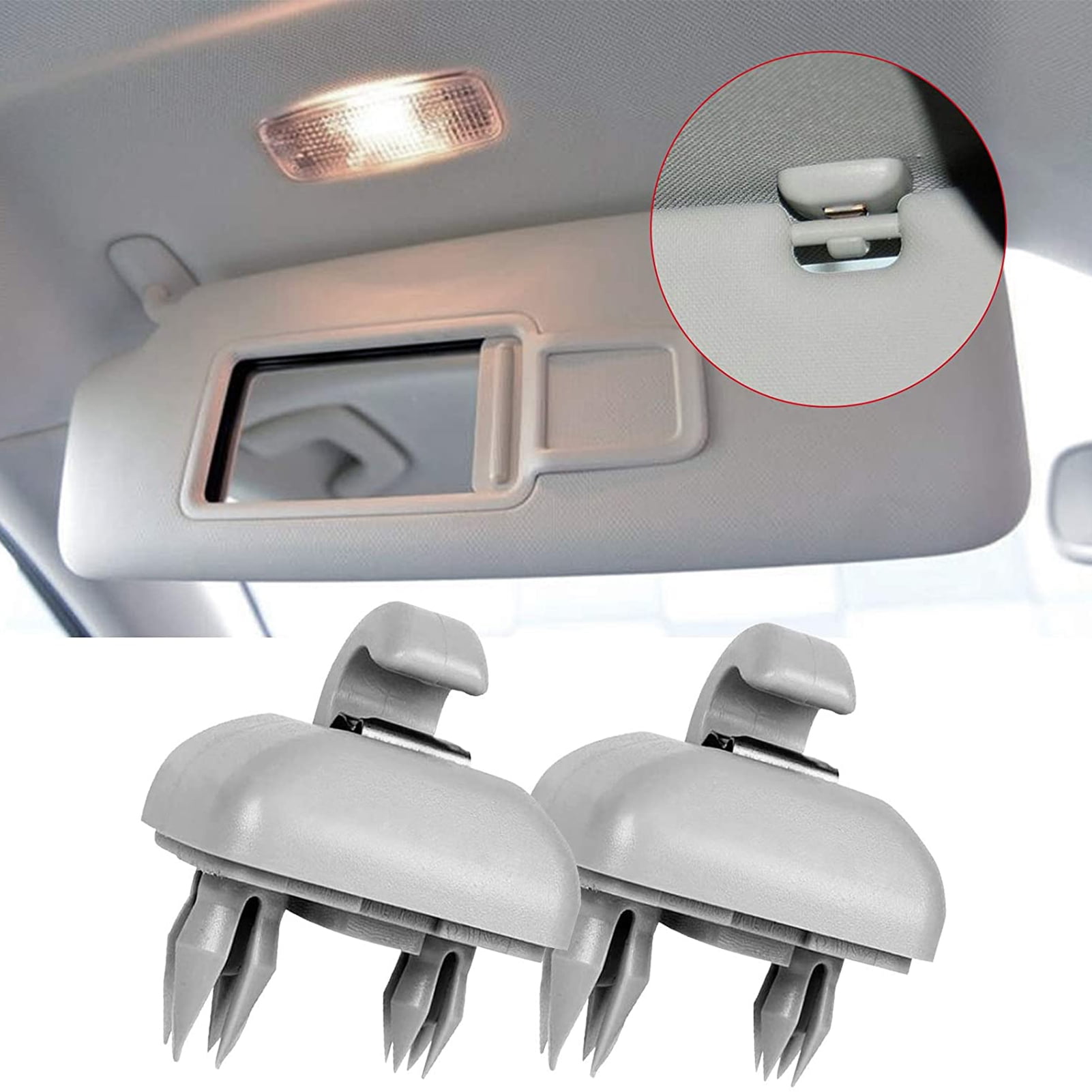 DJZ Car Sun Visor Clips - 2Pcs Interior Sun Visor Hook Clips Bracket ...