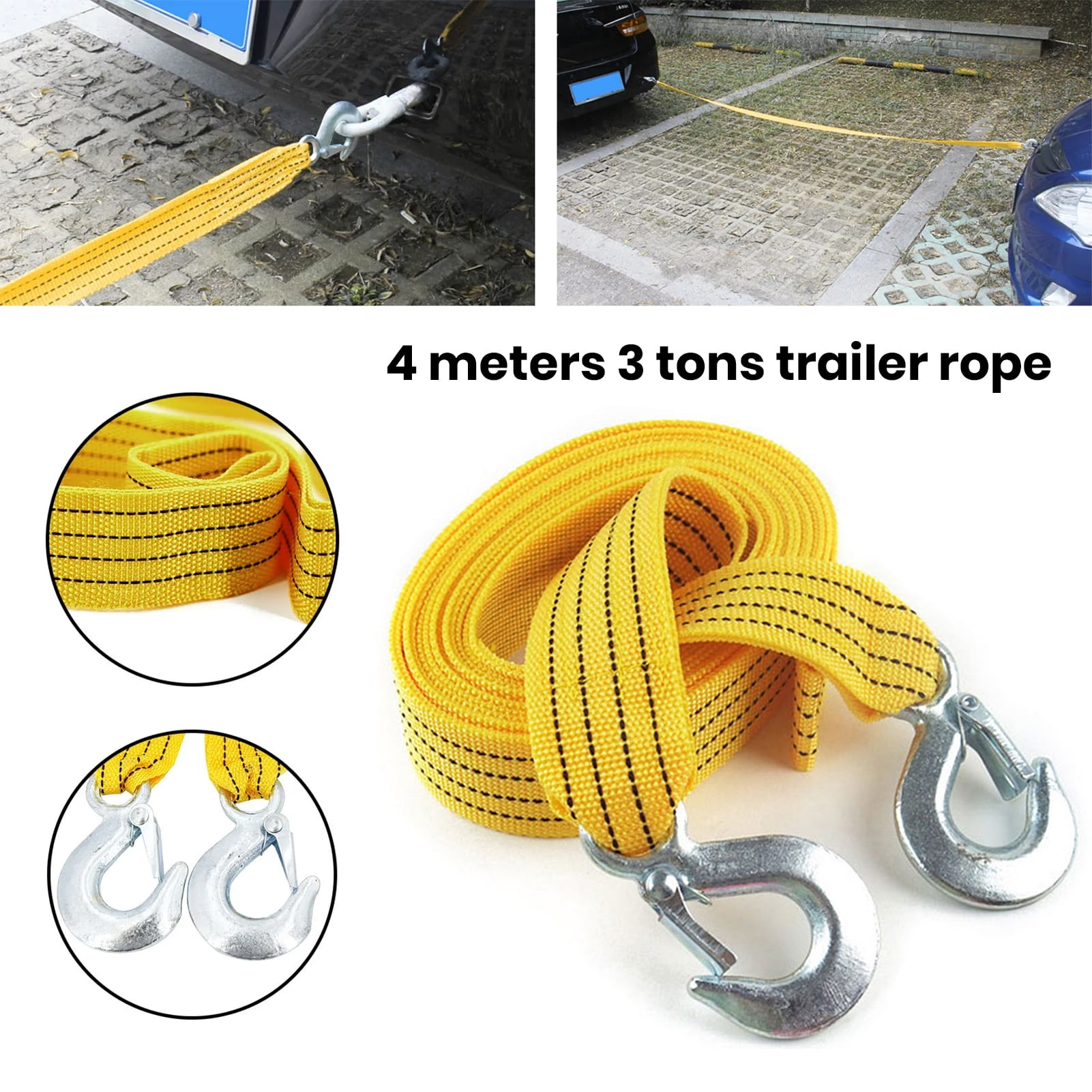DJZ Car Traction Rope - Heavy-Duty Nylon, Car Towing Rope, Durable ...