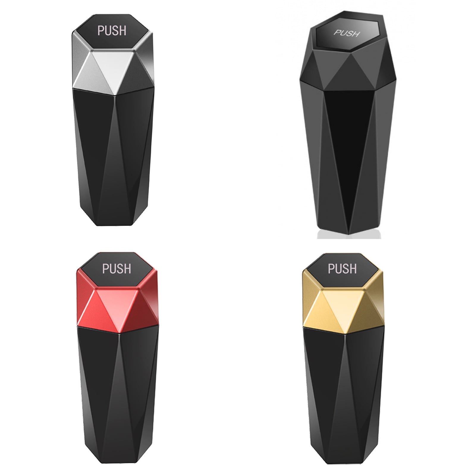 DJZ Car Trash Can with Lid - Leakproof - Car Dustbin - Diamond Shape ...