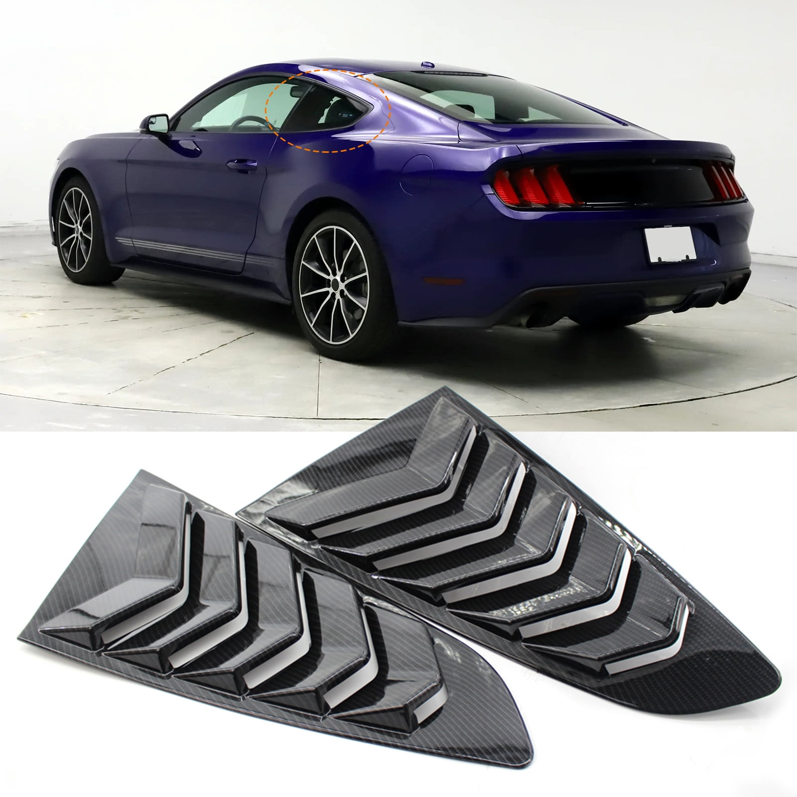 DJZ Carbon Grain Side Window Louvers Sturdy Side Window Scoops Vents ...