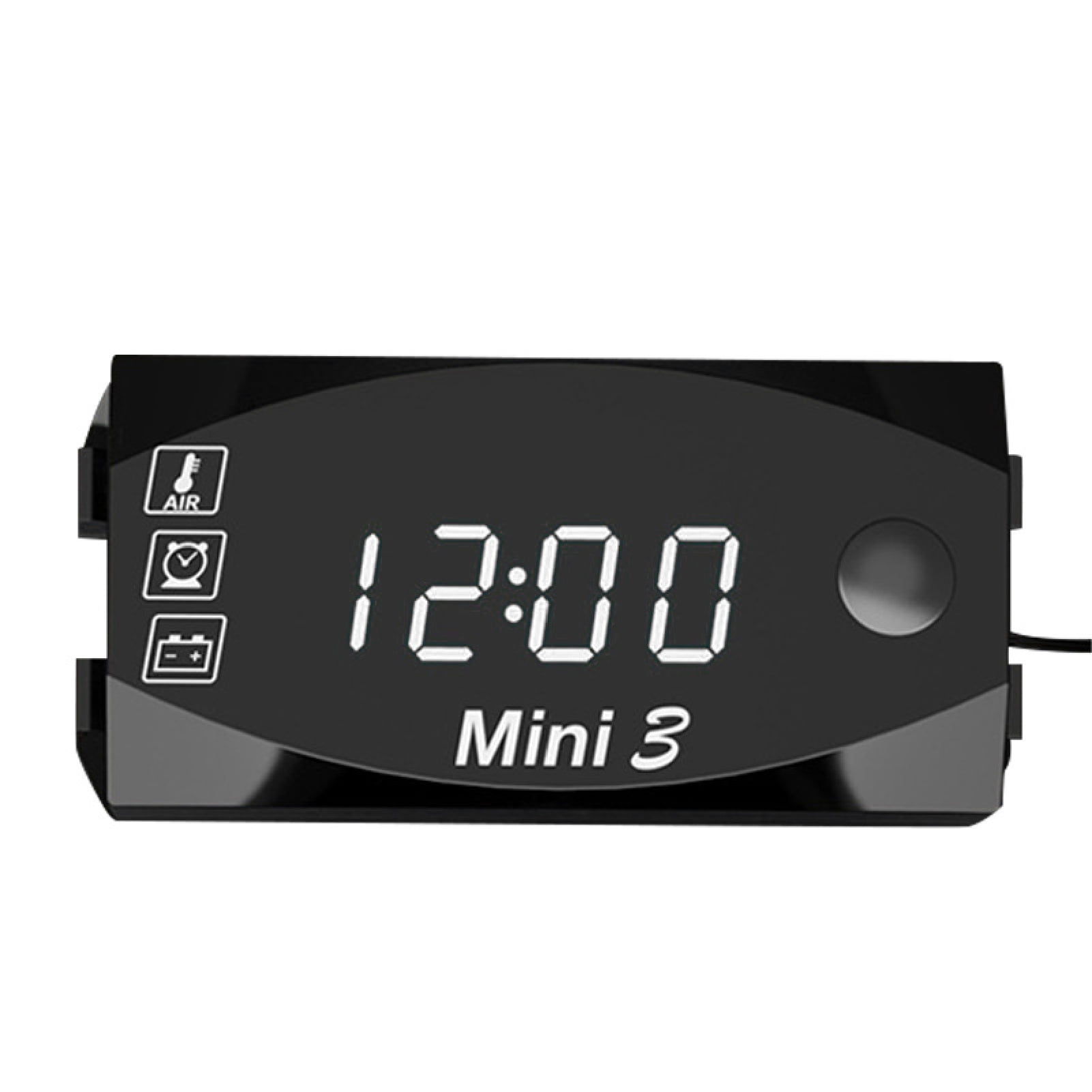 DJZ Electronic Clock - Universal Thermometer Voltmeter IP67 3-in-1 12V ...