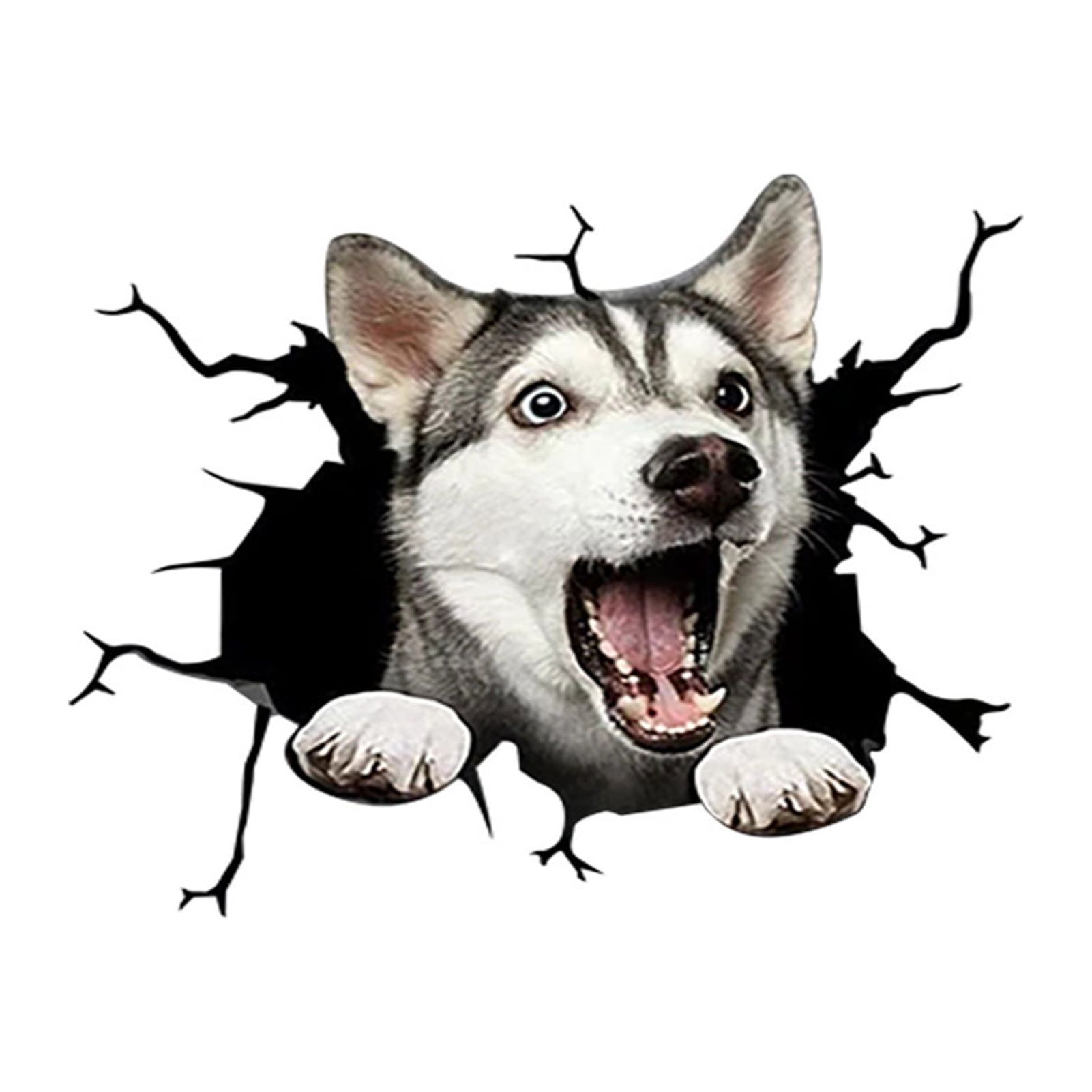 DJZ Realistic Car Window Sticker - Exquisite Pattern, Simulation Pet ...