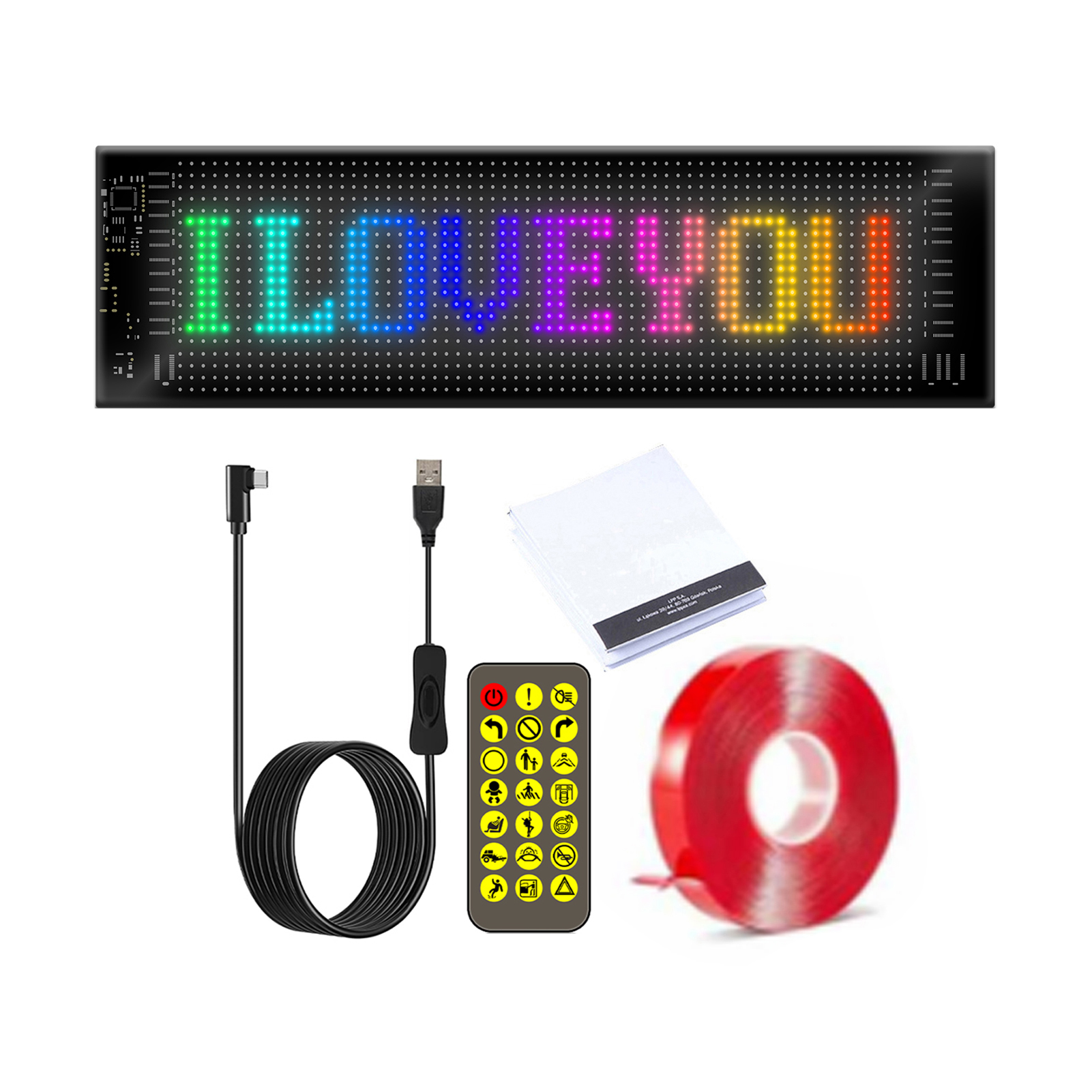 DJZ Scrolling LED Display Programmable Flexible Panel Smart APP Control ...