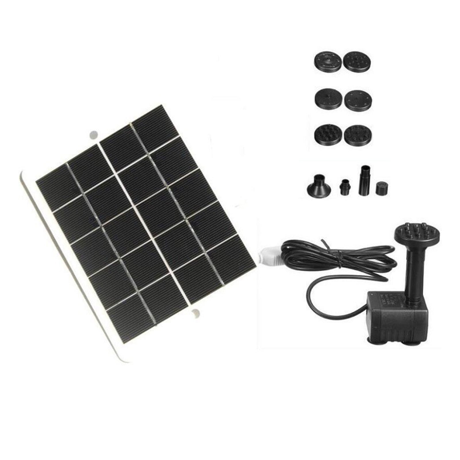 DJZ Solar Panel Fountain Pump Kit - 6 Nozzles, Simple Installation ...