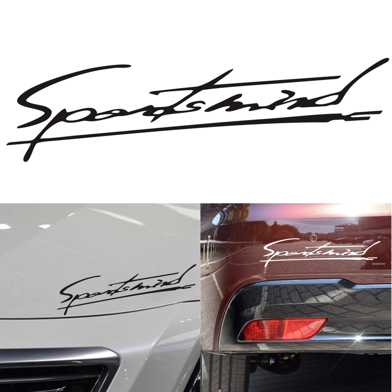 DJZ Sport Letter Car Body Decal - Removable PVC Front Headlight Sticker ...