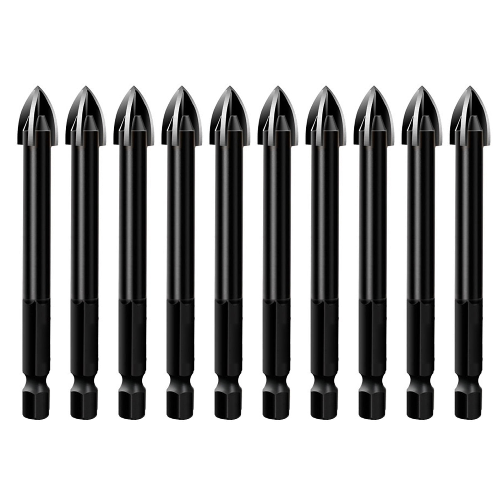 DJZ Triangle Drill Bit Set - 10Pcs Universal Cross Angle Design ...