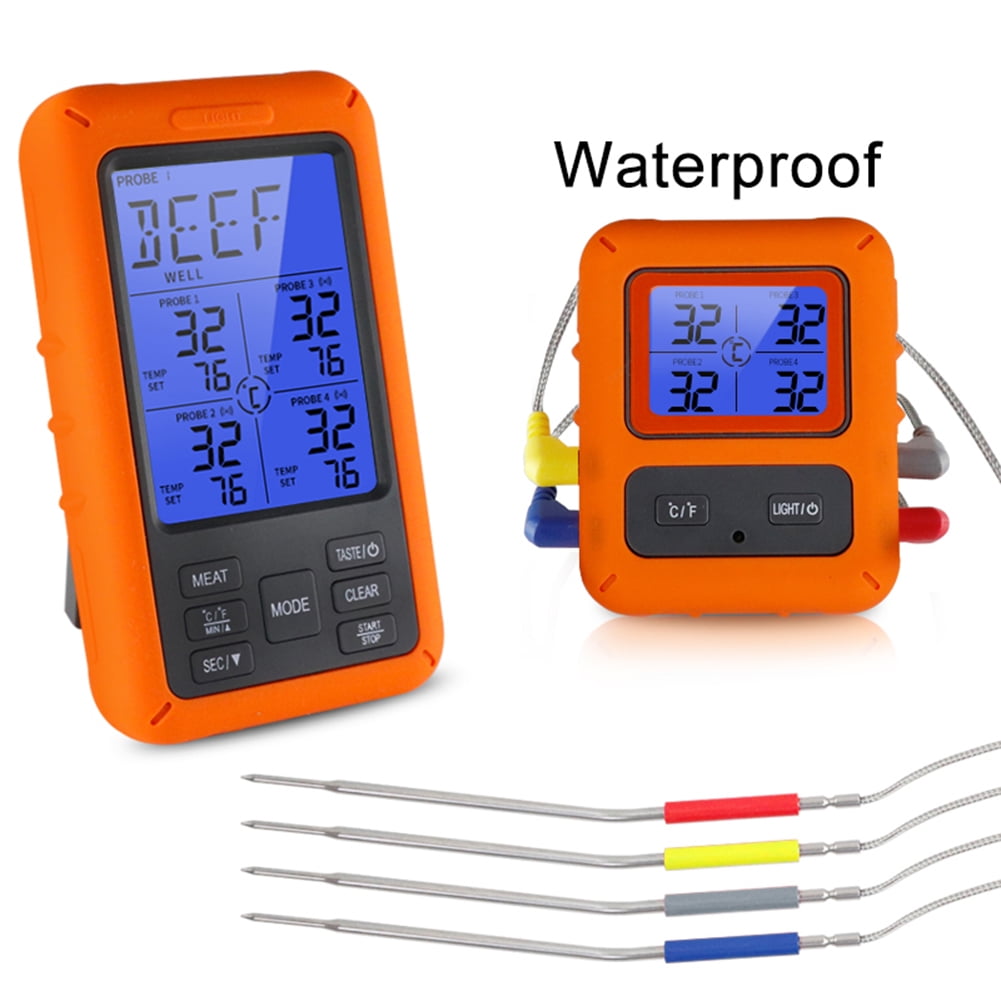 DJZ Wireless BBQ Thermometer - Electronic Digital Backlight Food ...