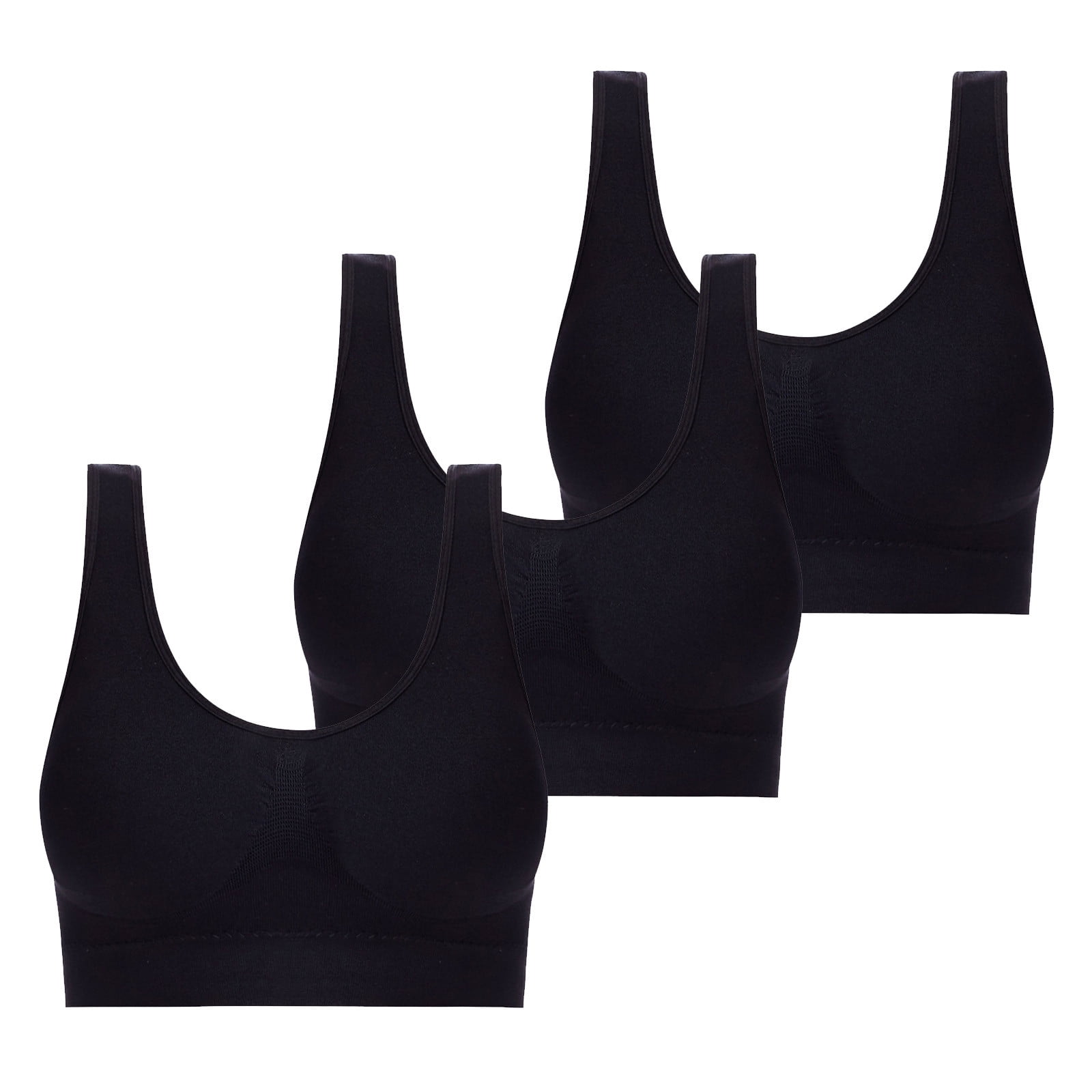 DJskiyers 3 Pc Sports Bras for Women Large Bust Push-up Running Bra ...