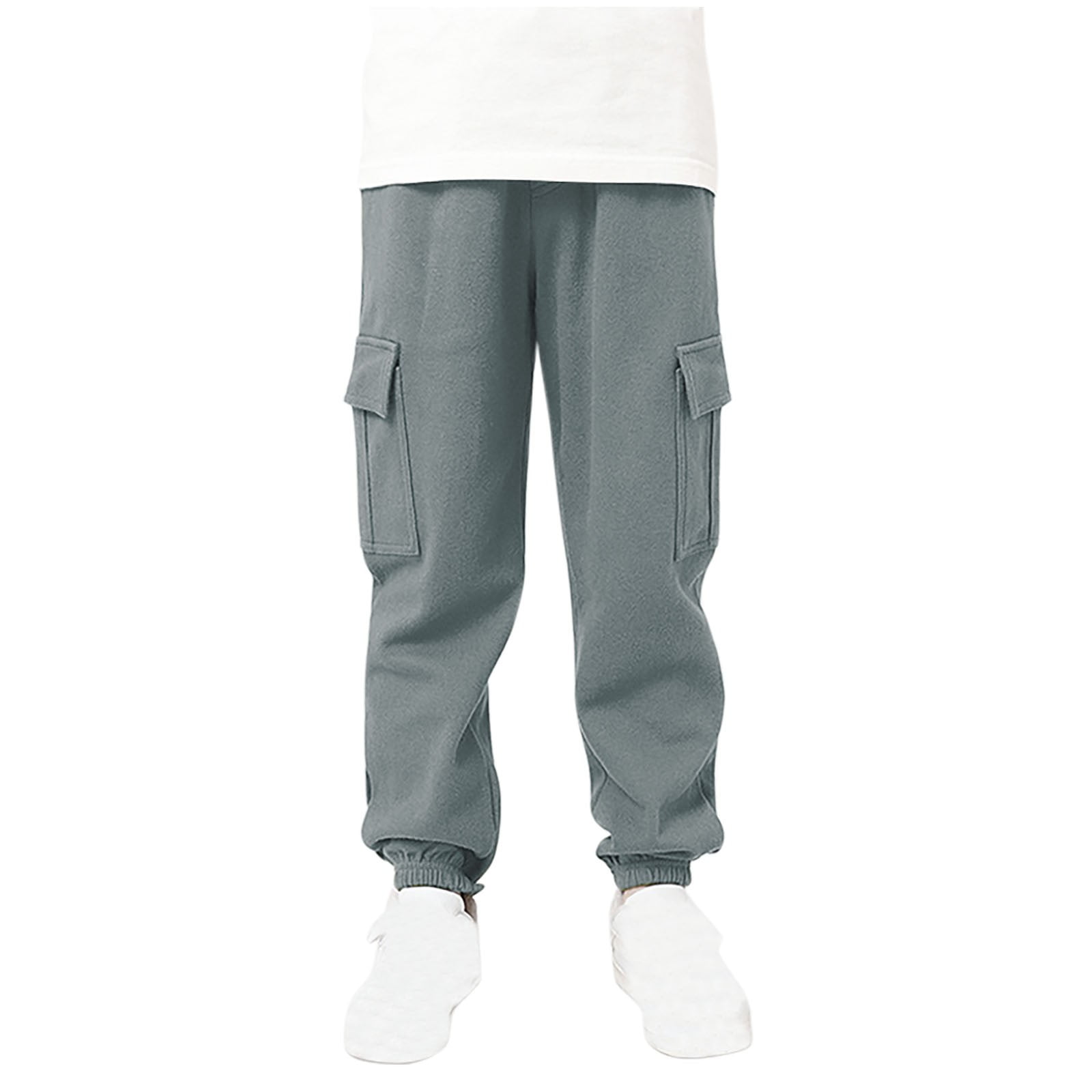 DJskiyers Boys Cargo Sweatpants Kids Baggy Jogger Pants Comfy Cotton ...