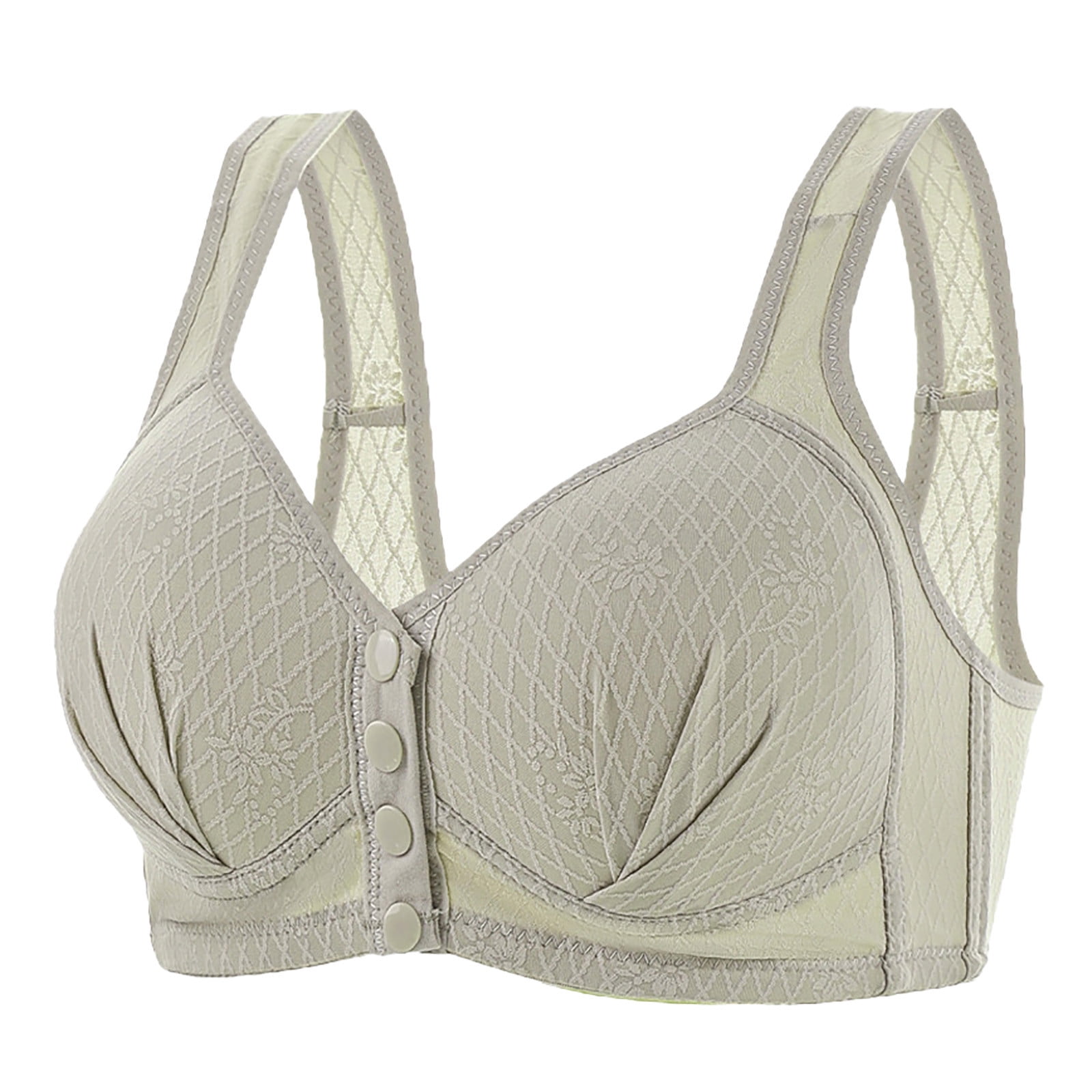 DJskiyers Daisy Bra for Women Seniors Front Snap Closure Bras Push Up ...