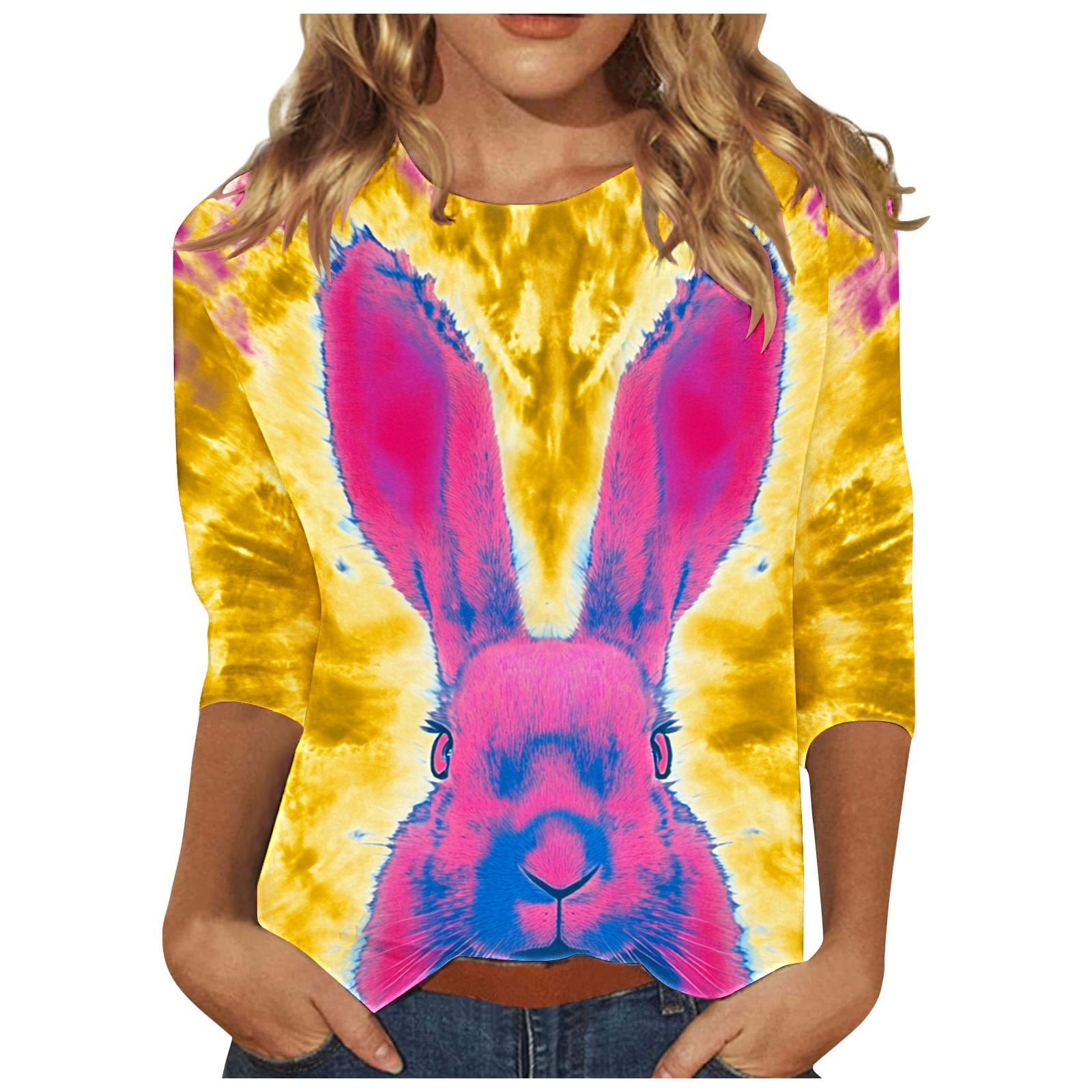 DJskiyers Easter Blouse for Women Plus Size,Women's Fashion Casual ...