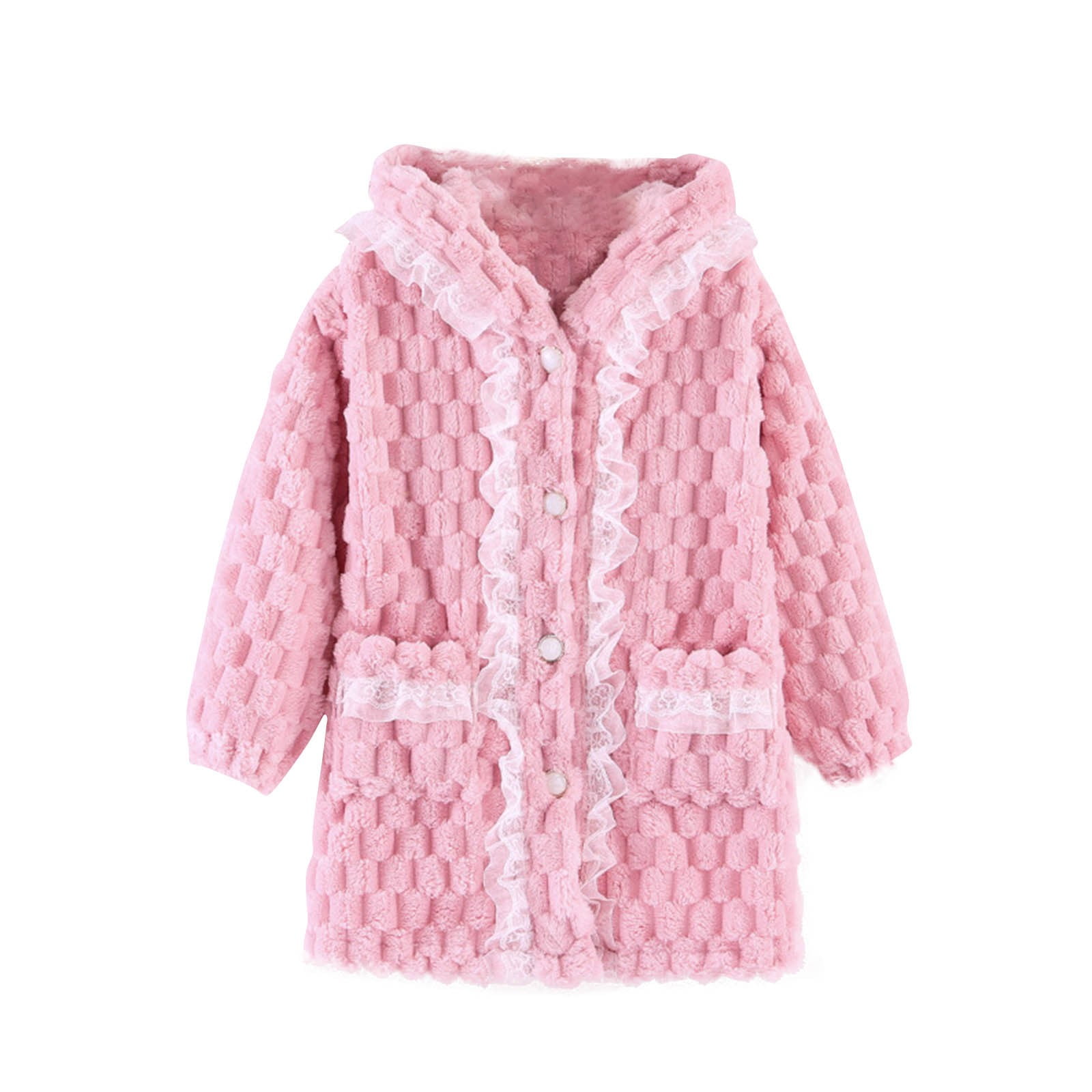 DJskiyers Girl's Cute Robe Soft Winter Bath Robes Comfy Plush Sleep ...