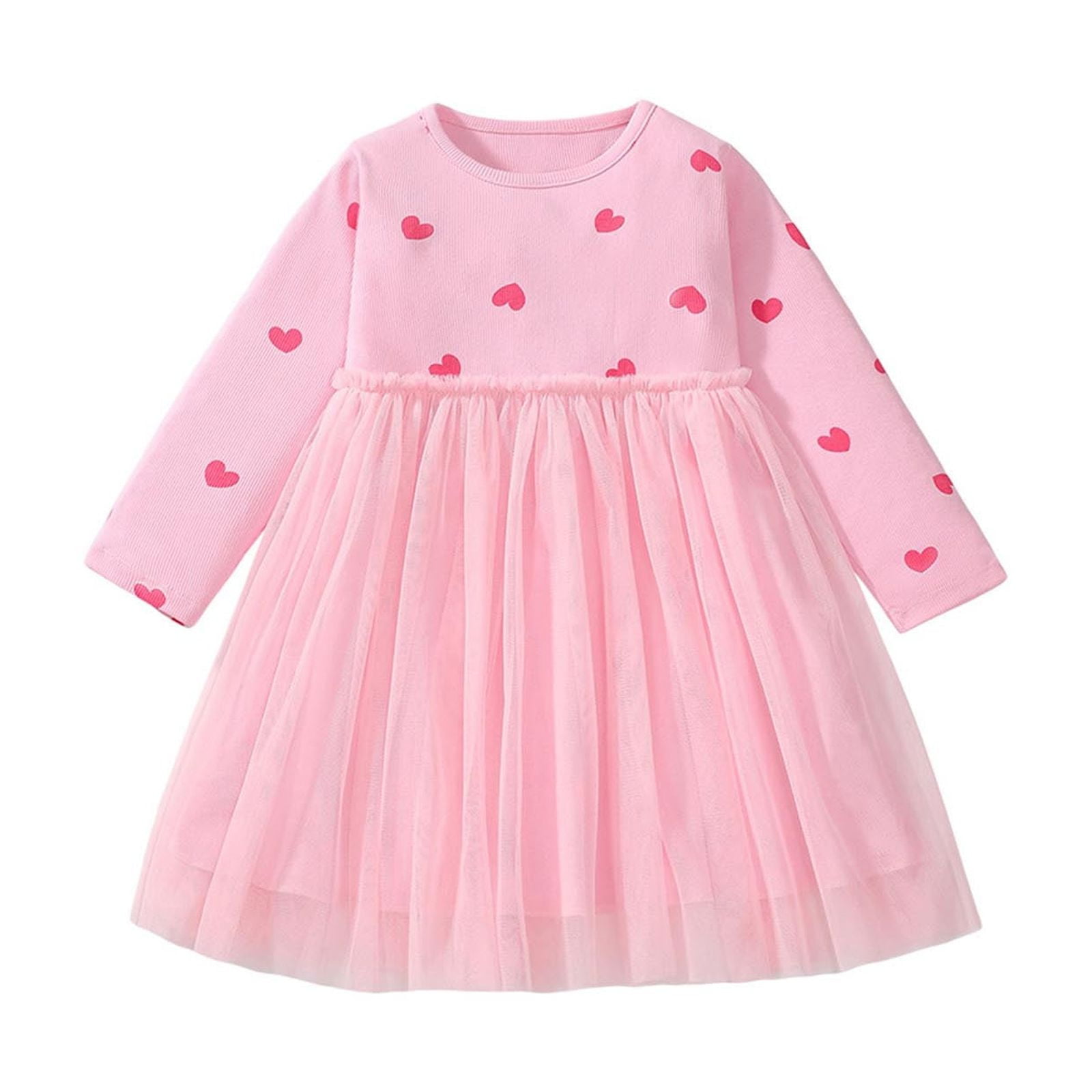 DJskiyers Girls Long Sleeve Dress Floral Casual Dresses Cute Oversized ...