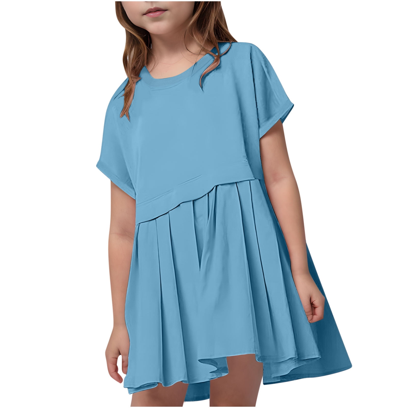 DJskiyers Girls Sweatshirt Dress Summer A Line Dress Oversized Babydoll ...