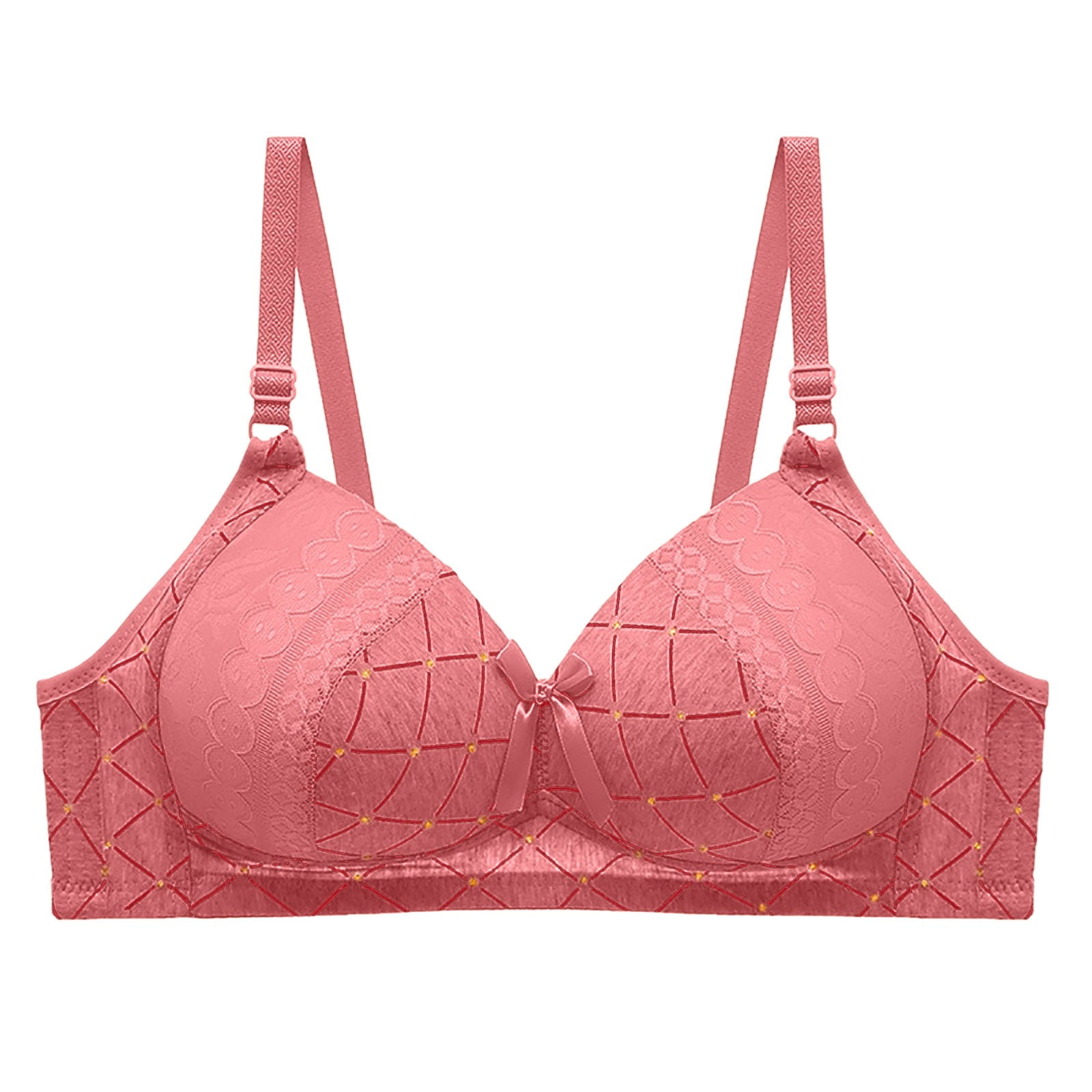 DJskiyers Plus Size Bra for Women Ultra-Soft Push Up Bras Wirefree Full ...