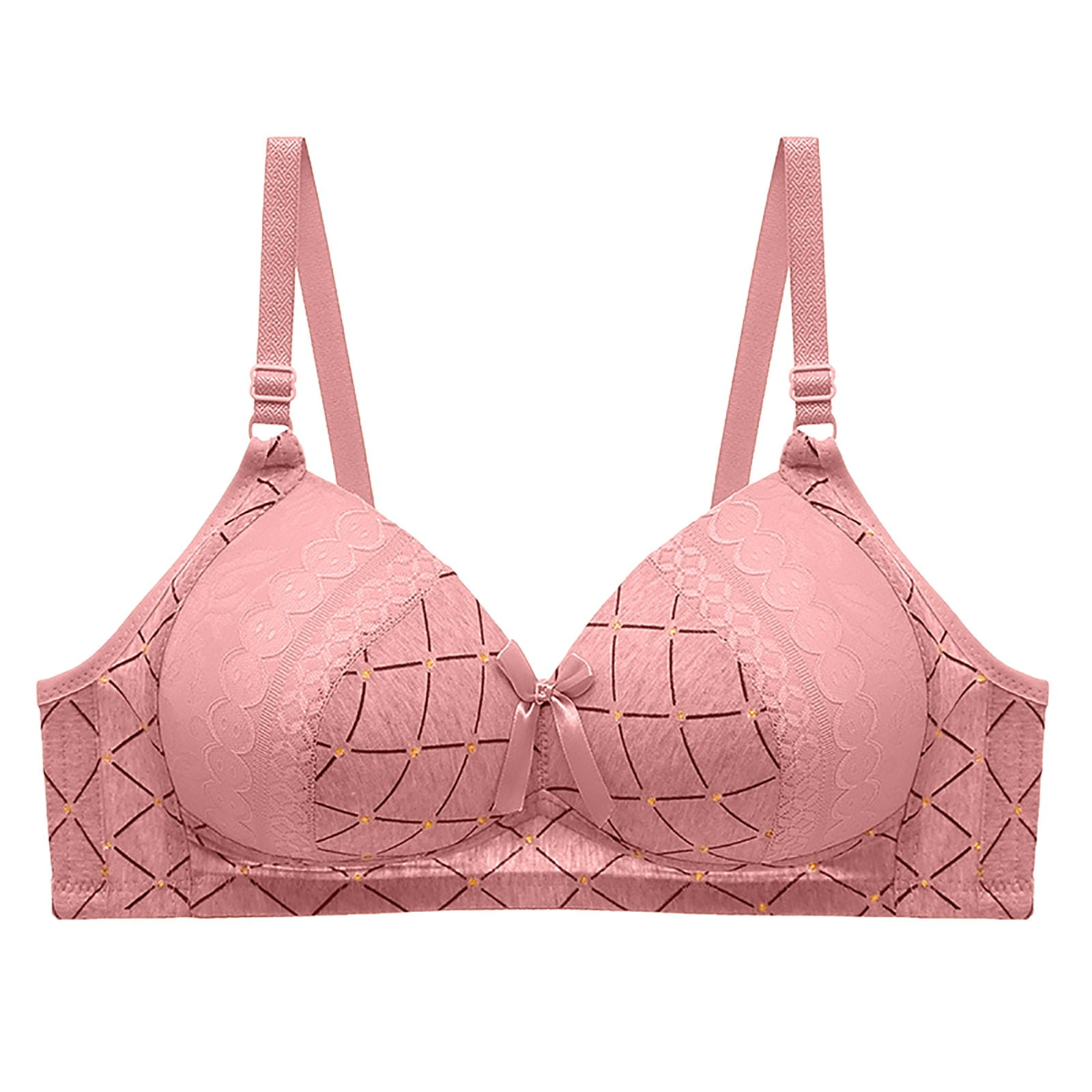 DJskiyers Plus Size Bra for Women Ultra-Soft Push Up Bras Wirefree Full ...