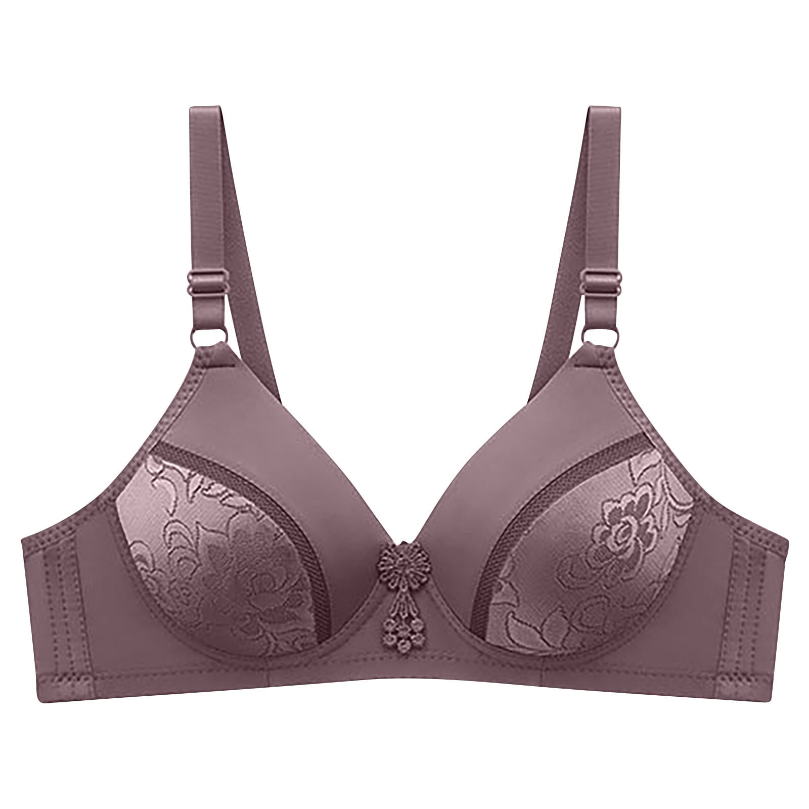 DJskiyers Push up Bras for Women Plus Size Bralette V Neck Wireless Bra ...