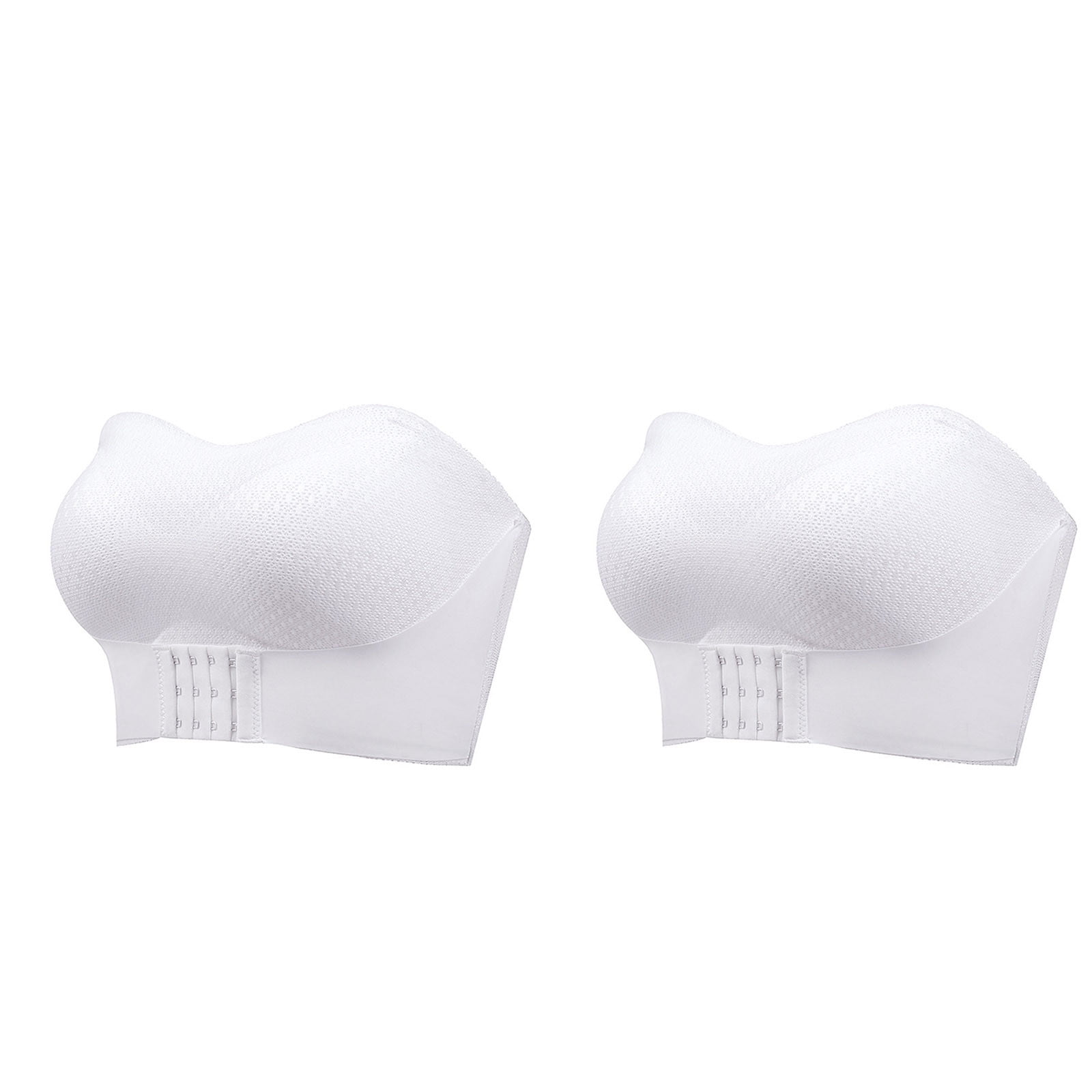 DJskiyers Push up Strapless Bras for Women Seamfree Bandeau Bra Padded ...