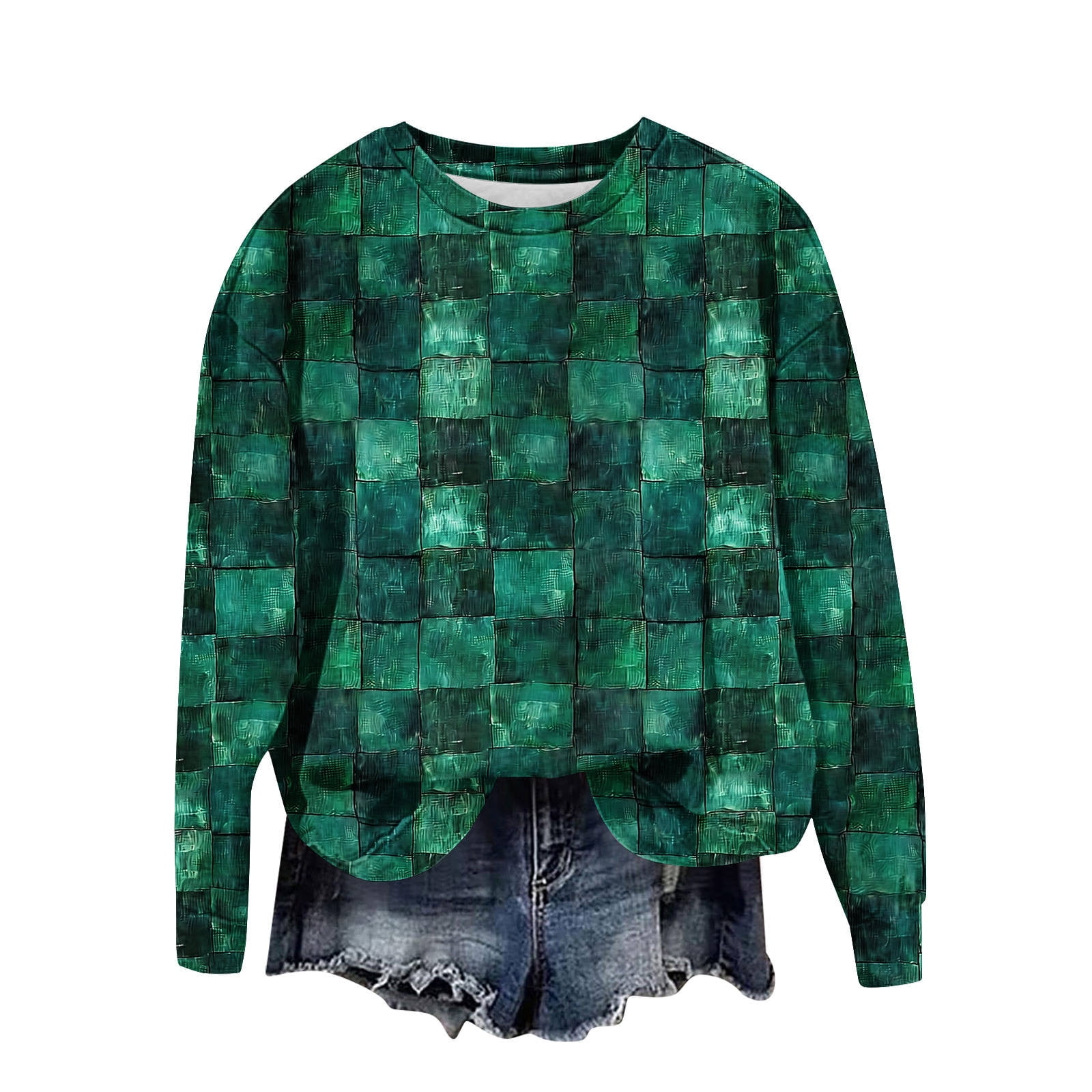 DJskiyers St Patricks Day Shirt Women 2025 Spring Fashion Long Sleeve ...