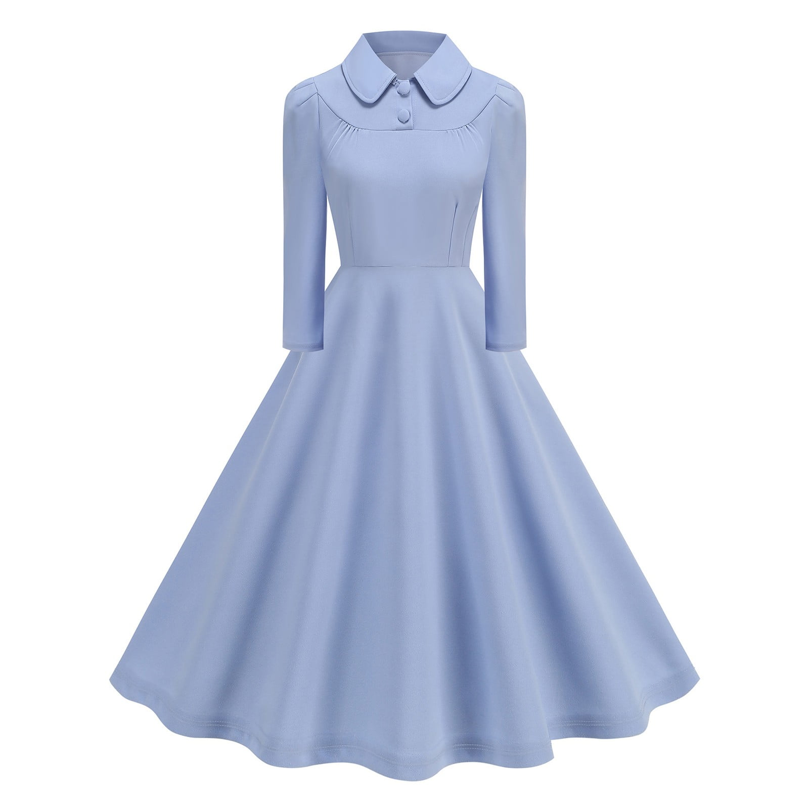 DJskiyers Swing Dresses for Women 3/4 Sleeve Elegant Dresses Vintage ...