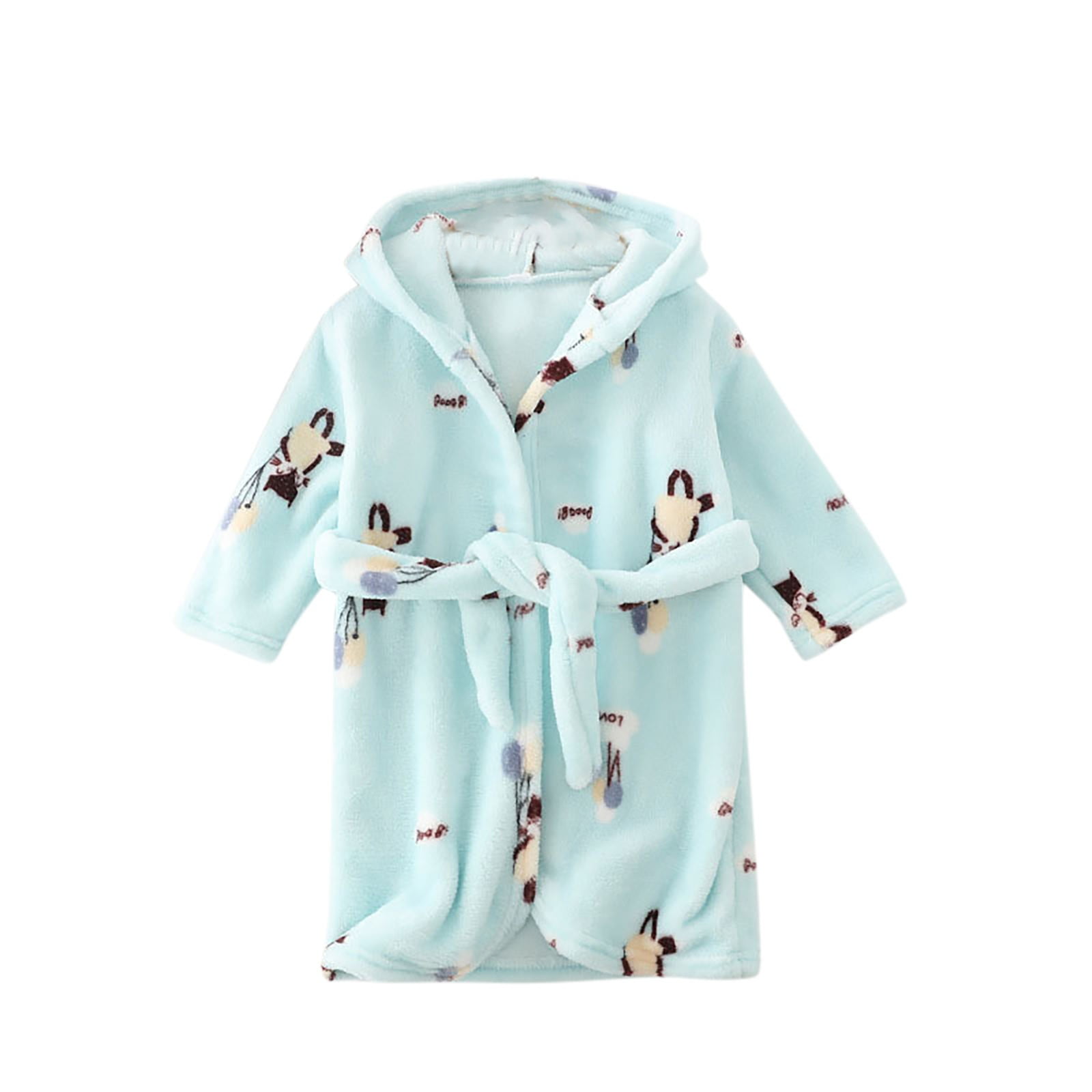 DJskiyers Toddler Boys Girls Robes Cartoon Printed Hooded Bath Robe ...