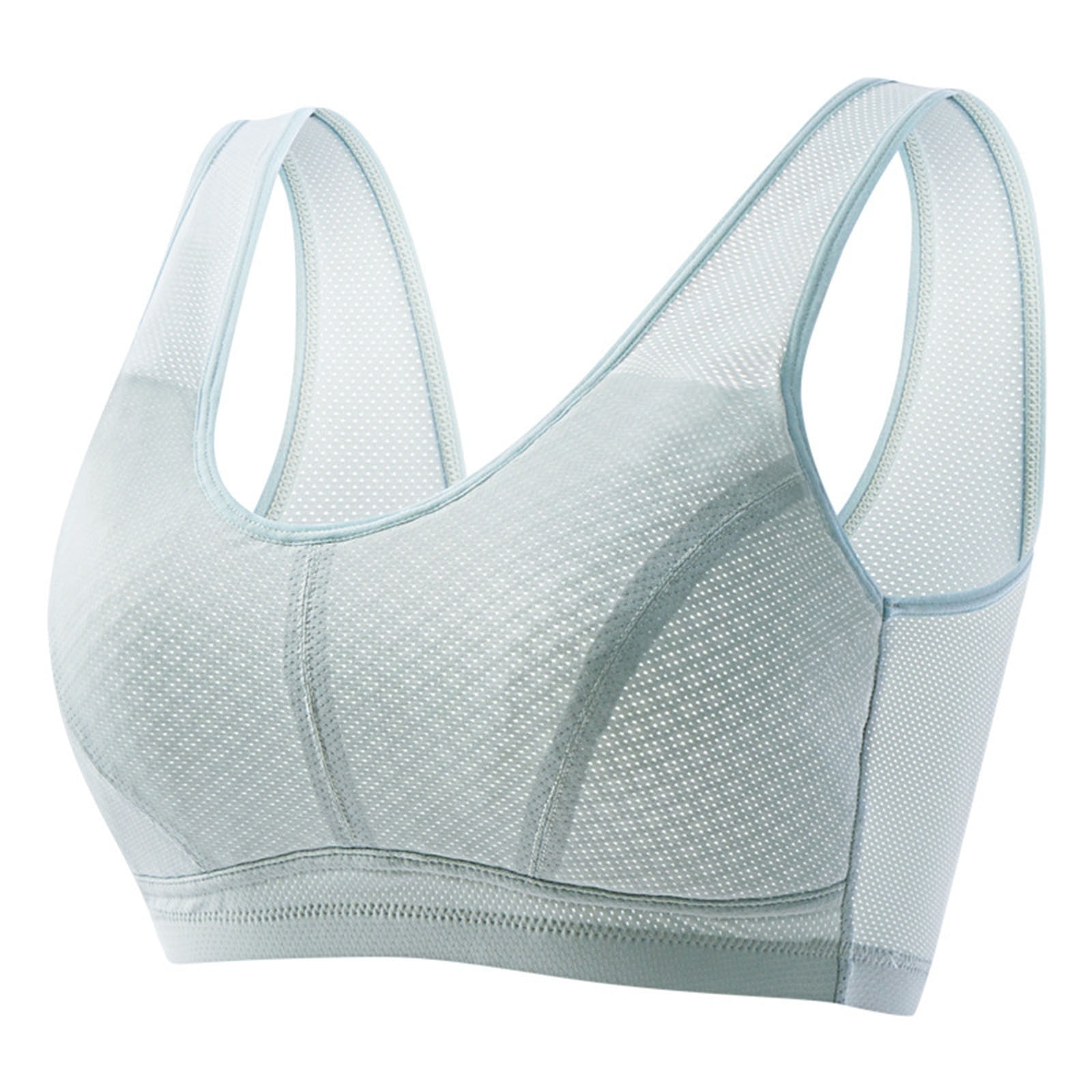 DJskiyers Wireless Bras for Women Cooling Front Closure Bras Mesh ...