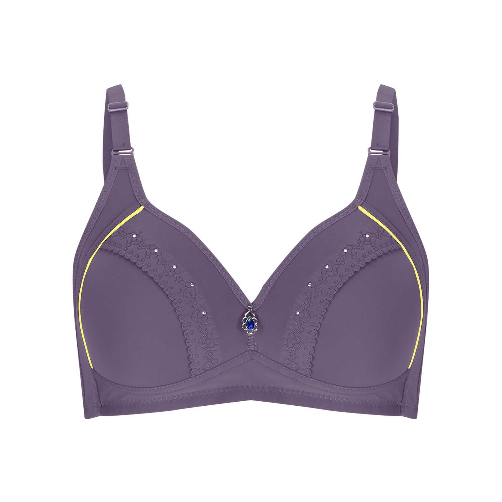 DJskiyers Womens Push Up Bras Embroidered Wireless Bralette Comfort ...