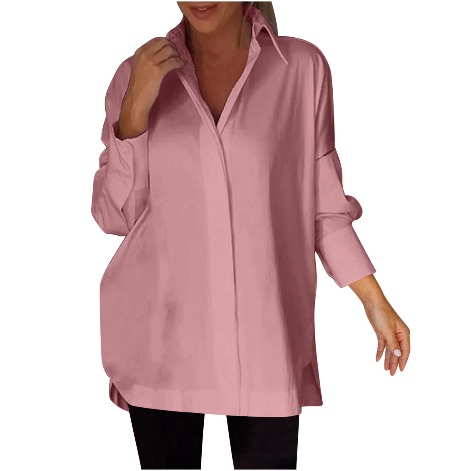 DJskiyers Work Tops for Women Business Casual Blouses Long Sleeve ...