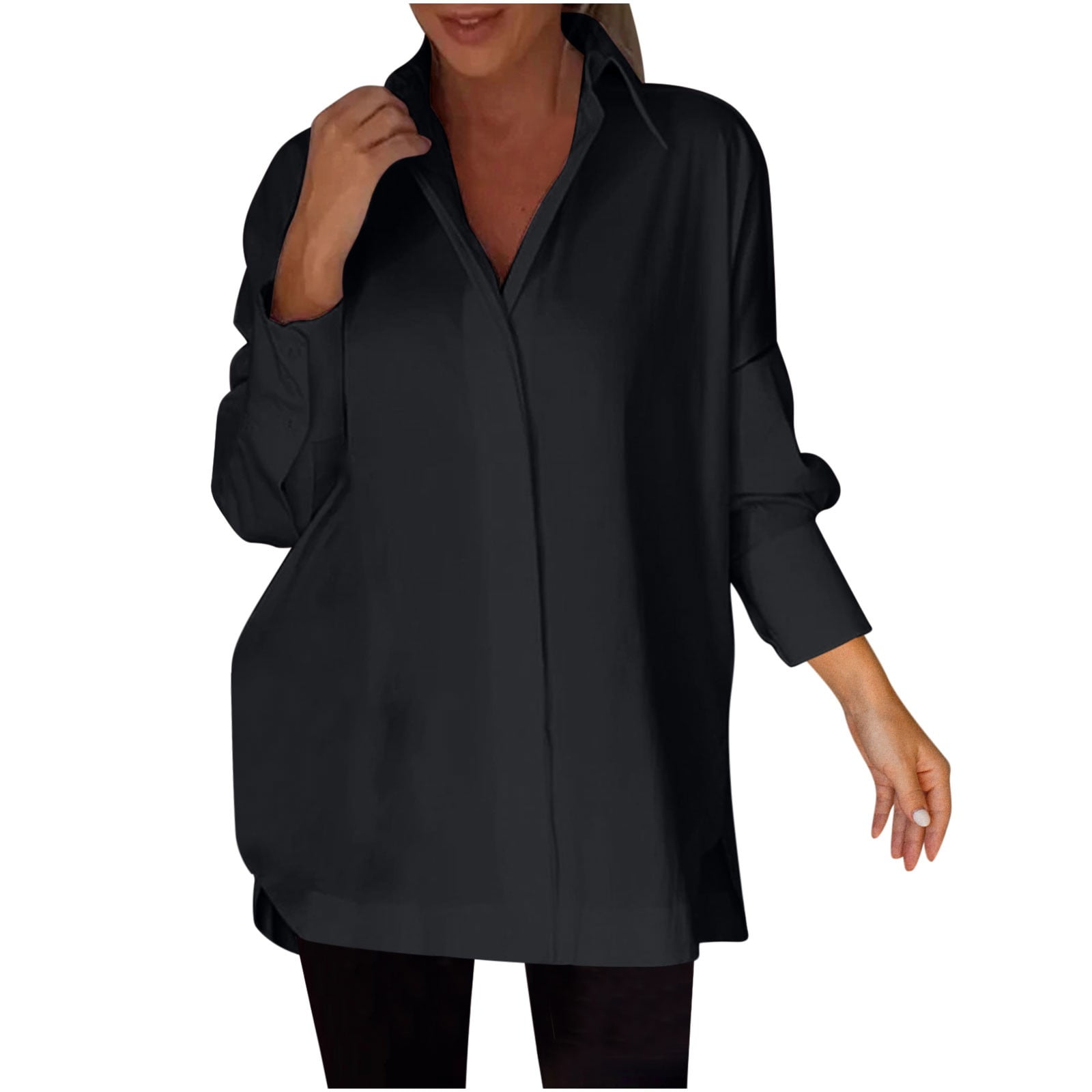 DJskiyers Work Tops for Women Business Casual Blouses Long Sleeve ...