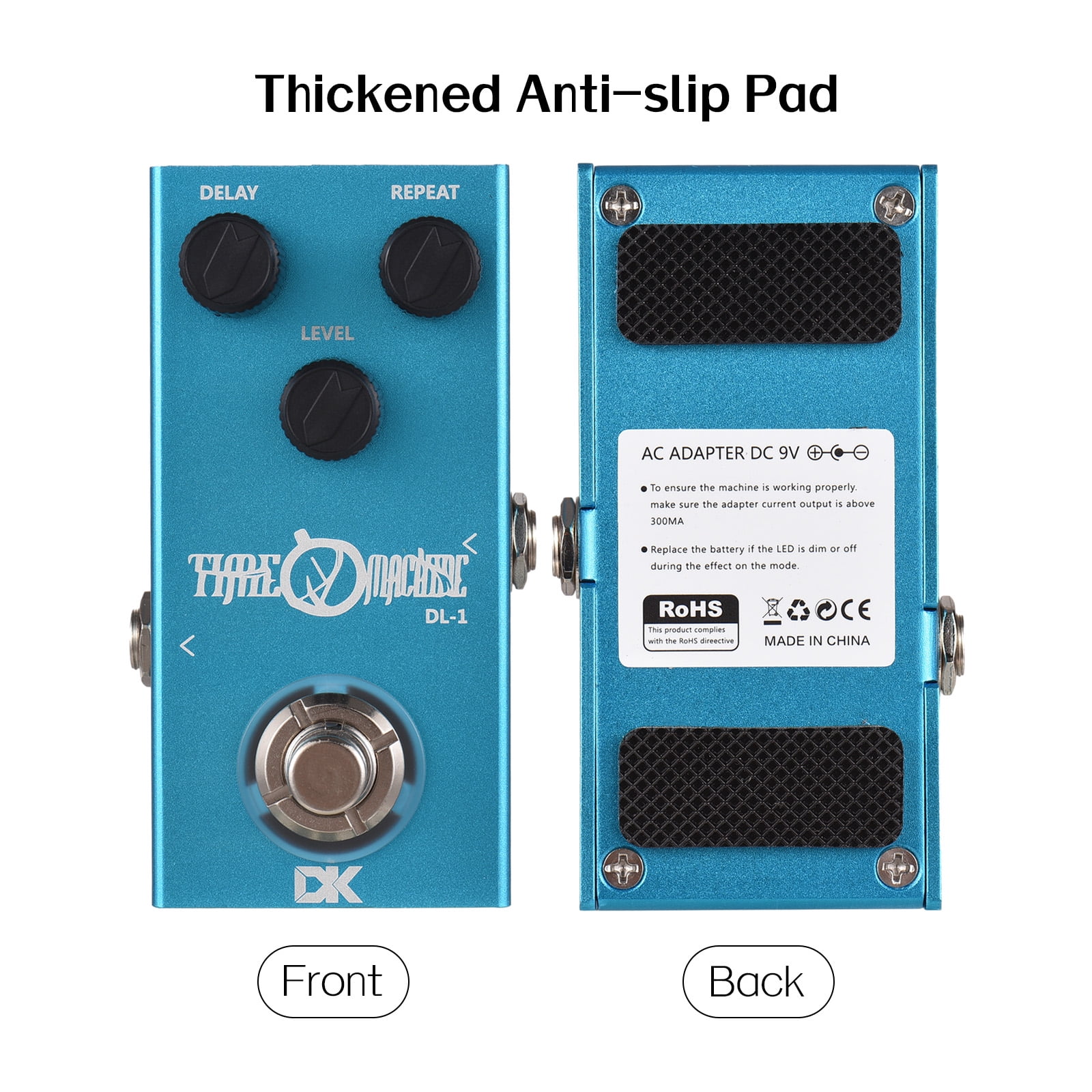 DK Audio effect machine,Bypass Metal Shell DC 9V 6.35mm 9V 6.35mm Input ...